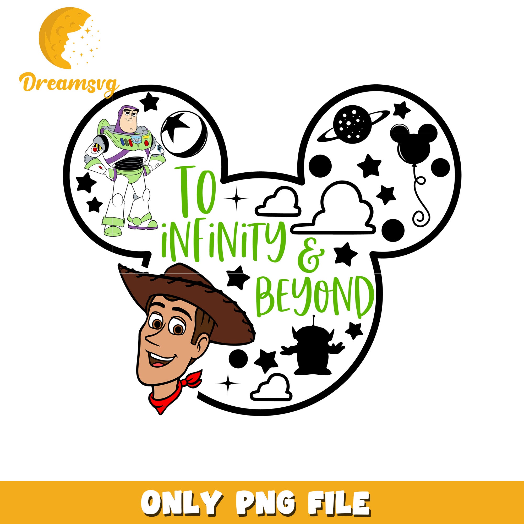 Mickey Mouse Infinity and Beyond PNG Graphic Design – DreamSVG Store