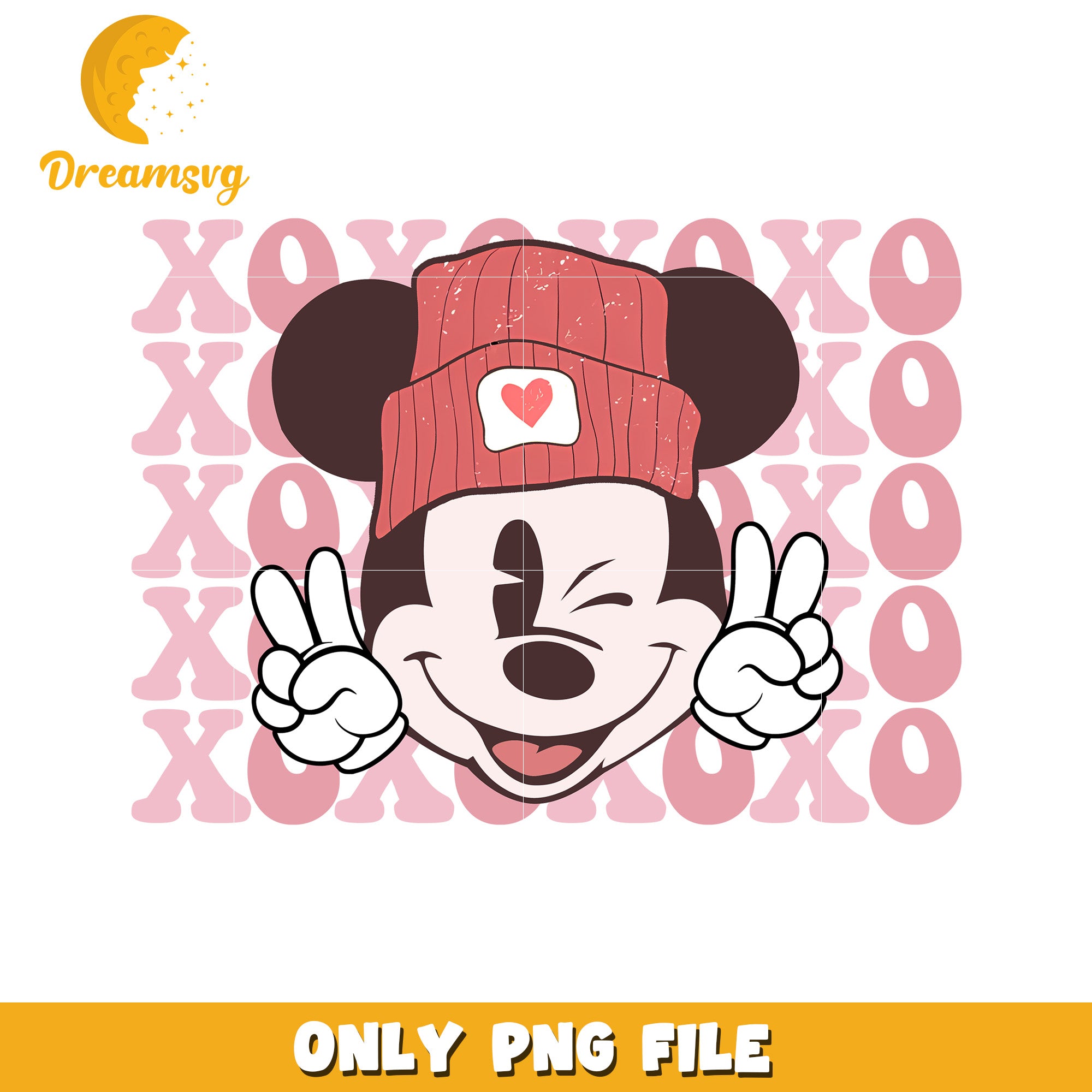 Mickey Mouse PNG XOXO Peace Sign – DreamSVG Store