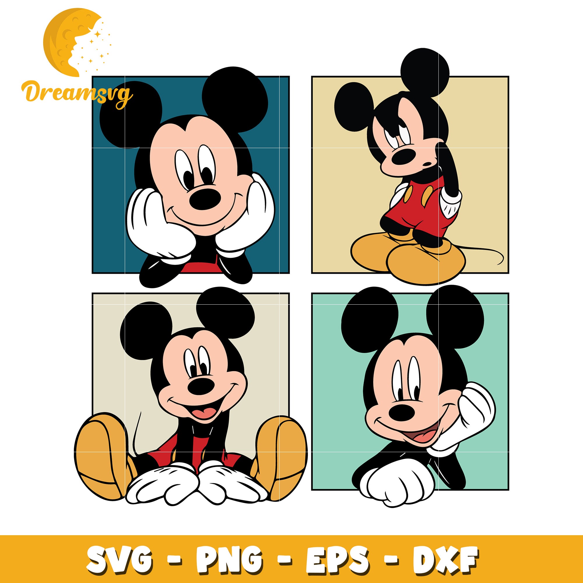 Mickey Mouse Pop Art SVG Collection for Creative Projects – DreamSVG Store