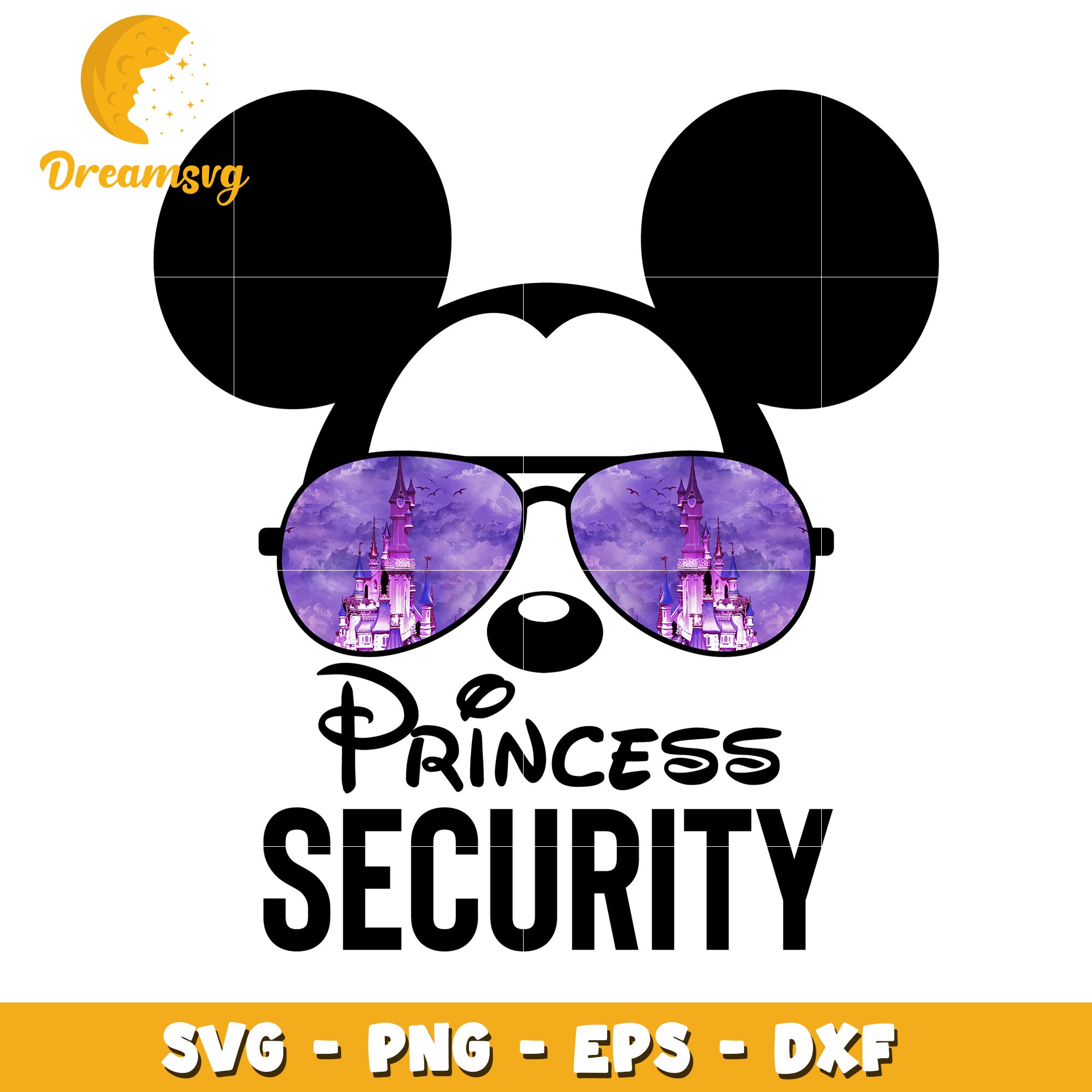 Mickey Mouse Princess Security SVG PNG EPS DXF – DreamSVG Store