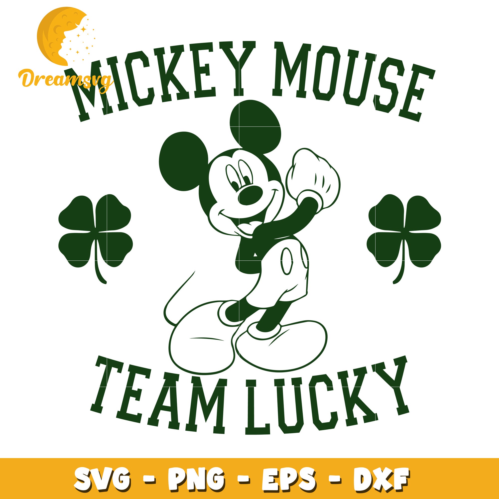 Mickey Mouse Team Lucky SVG PNG EPS DXF – DreamSVG Store