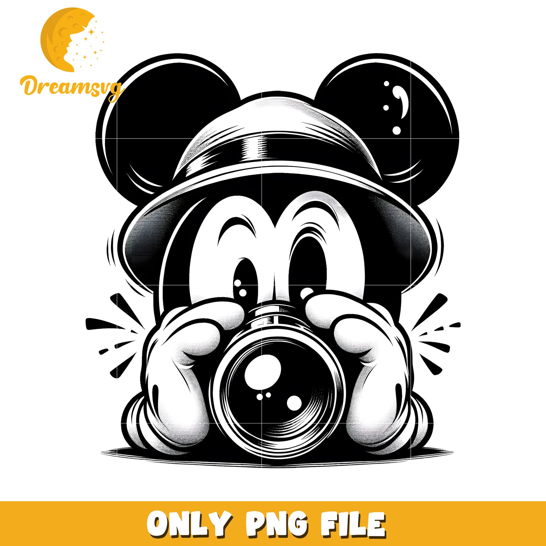 Mickey Mouse Vintage Camera PNG Art for Crafts – DreamSVG Store