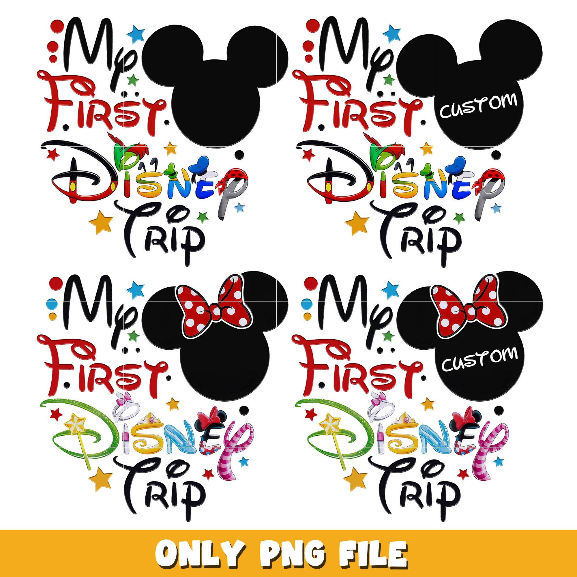 Mickey my first disney trip bundle png, Disney cartoon png, Digital do ...