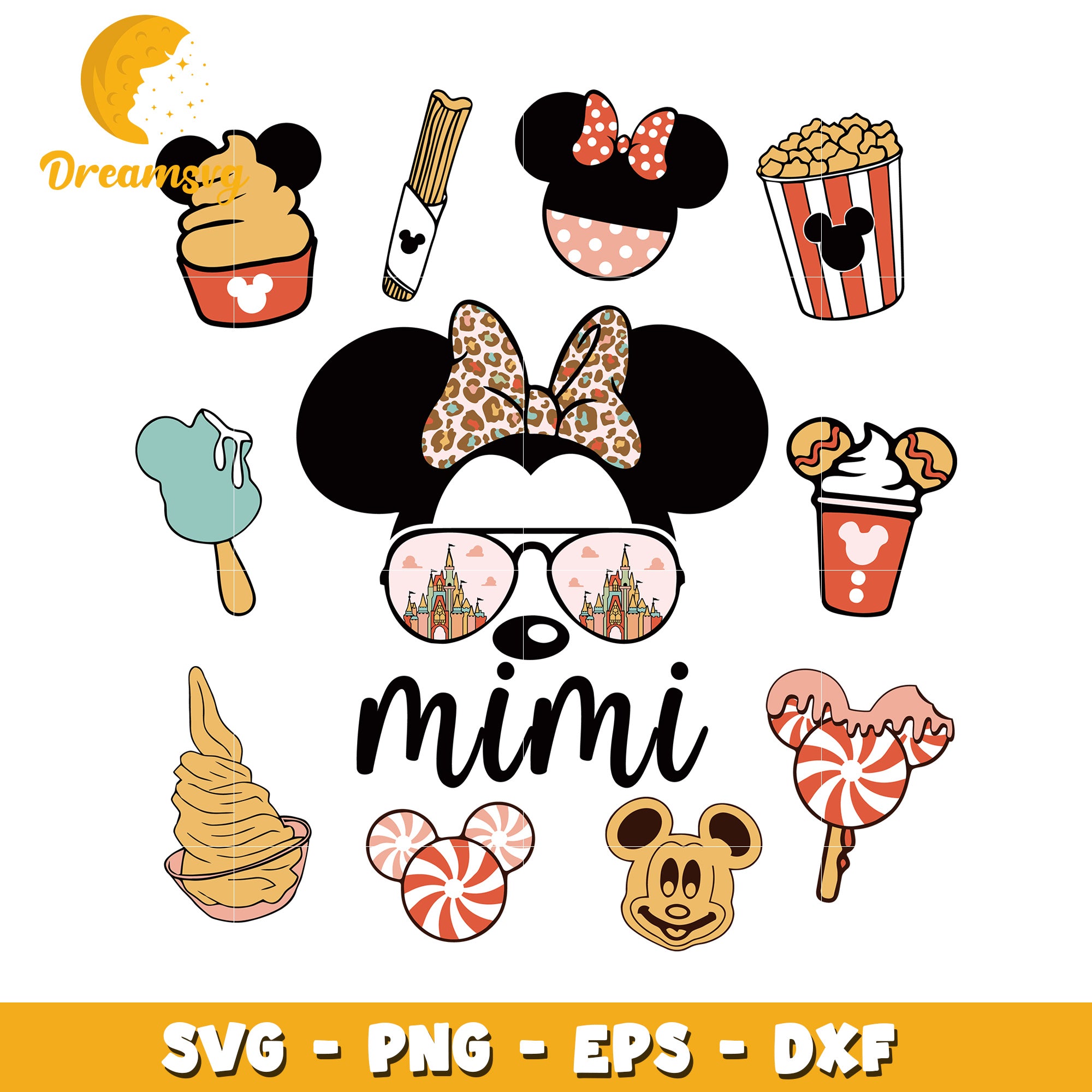 Mimi Disney Treats SVG PNG EPS DXF – DreamSVG Store