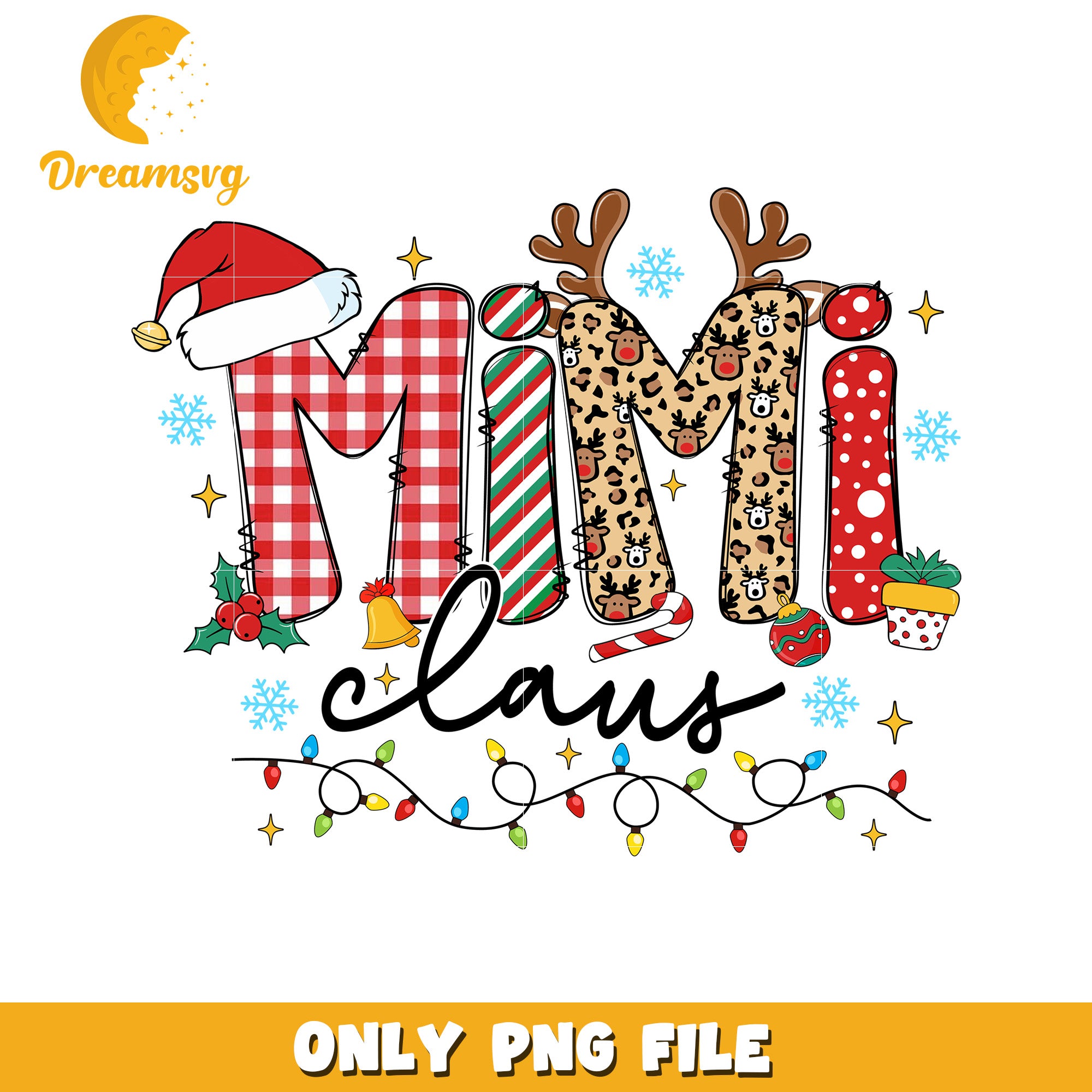 Mimi claus png, christmas songs png, christmas snow png – DreamSVG Store