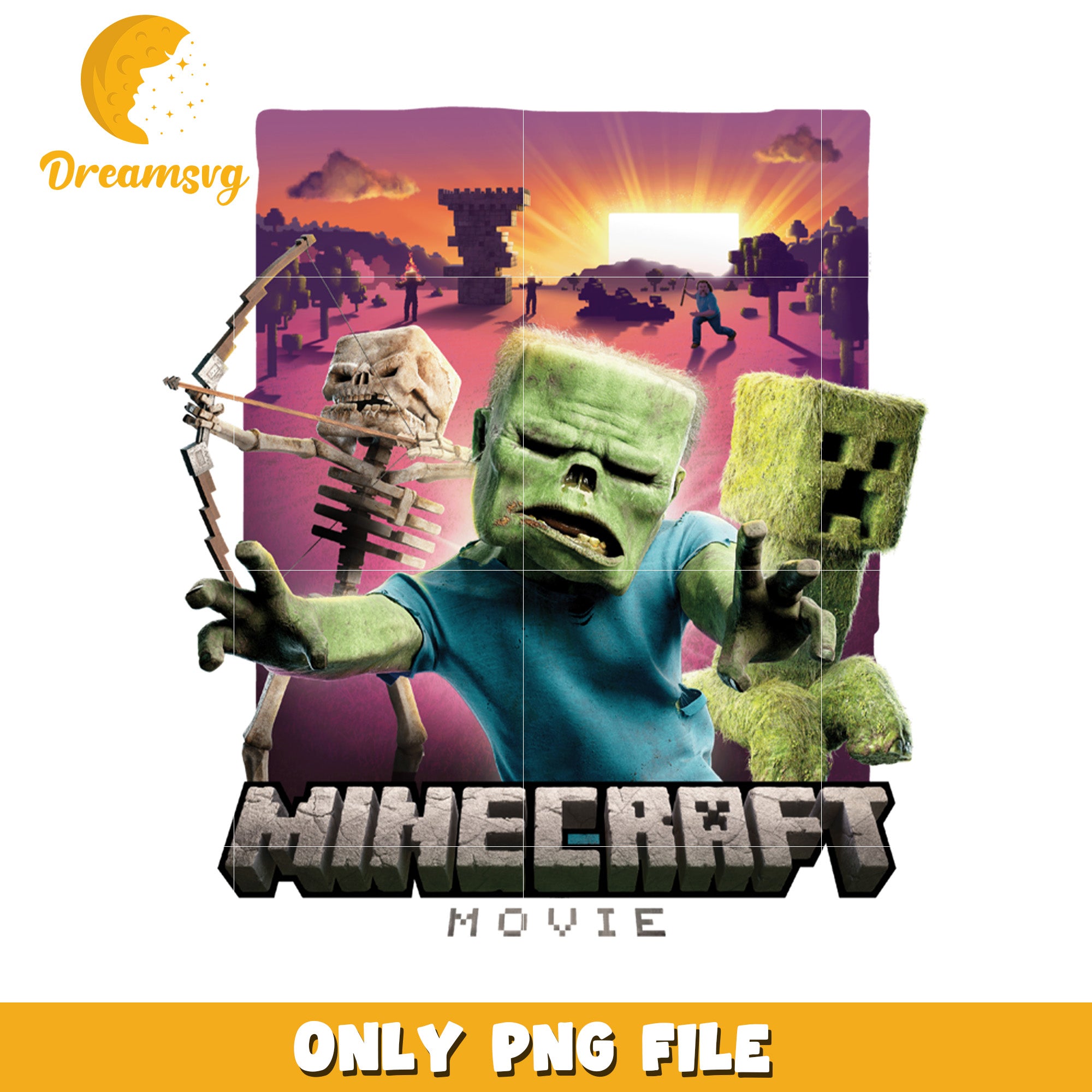 Minecraft Movie PNG Downloadable Image – DreamSVG Store