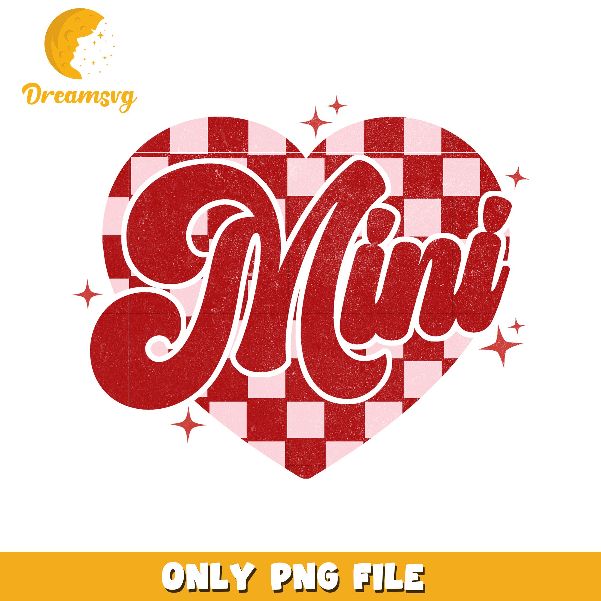 Mini Heart PNG Design Red Gingham – DreamSVG Store