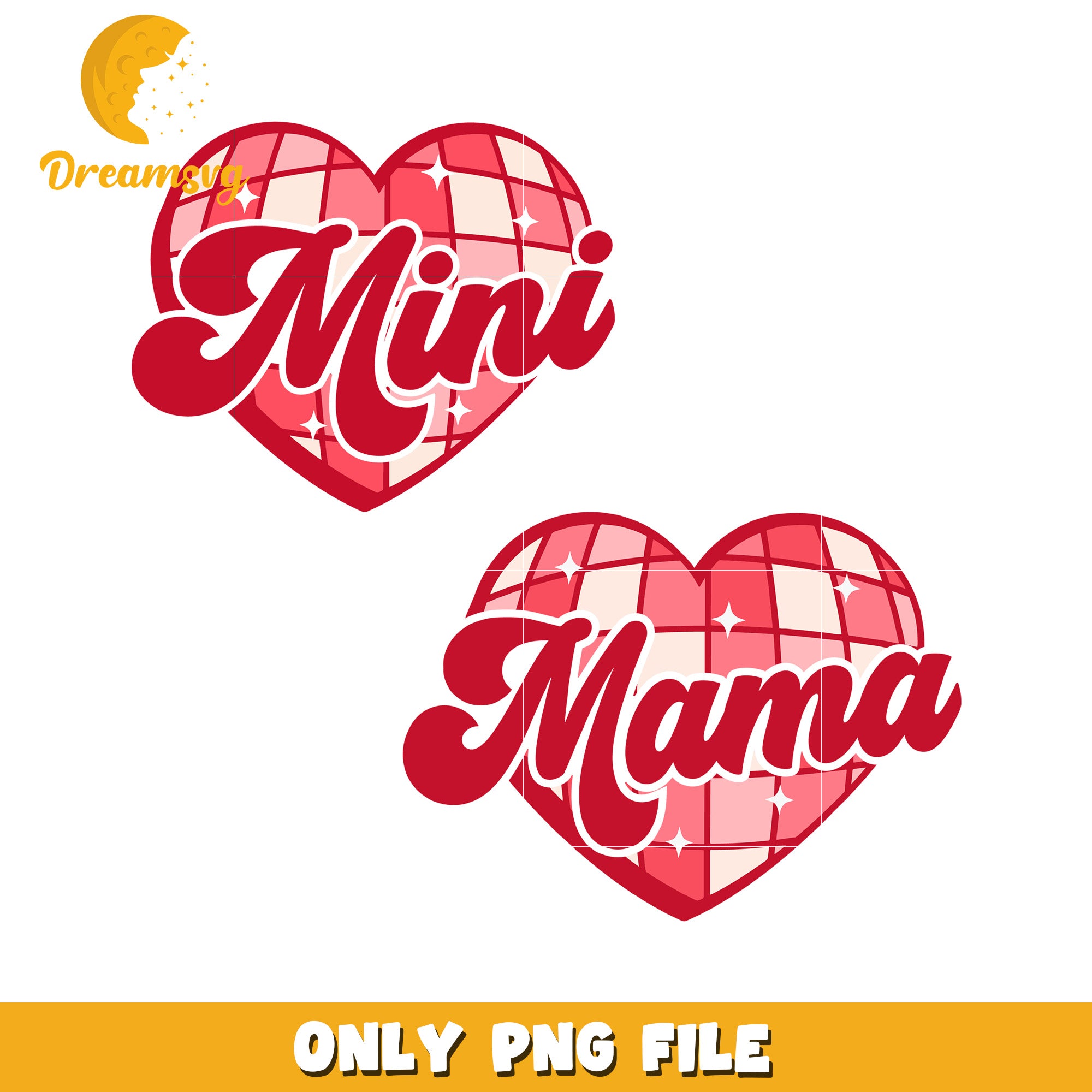 Mini Mama Heart PNG Design – DreamSVG Store