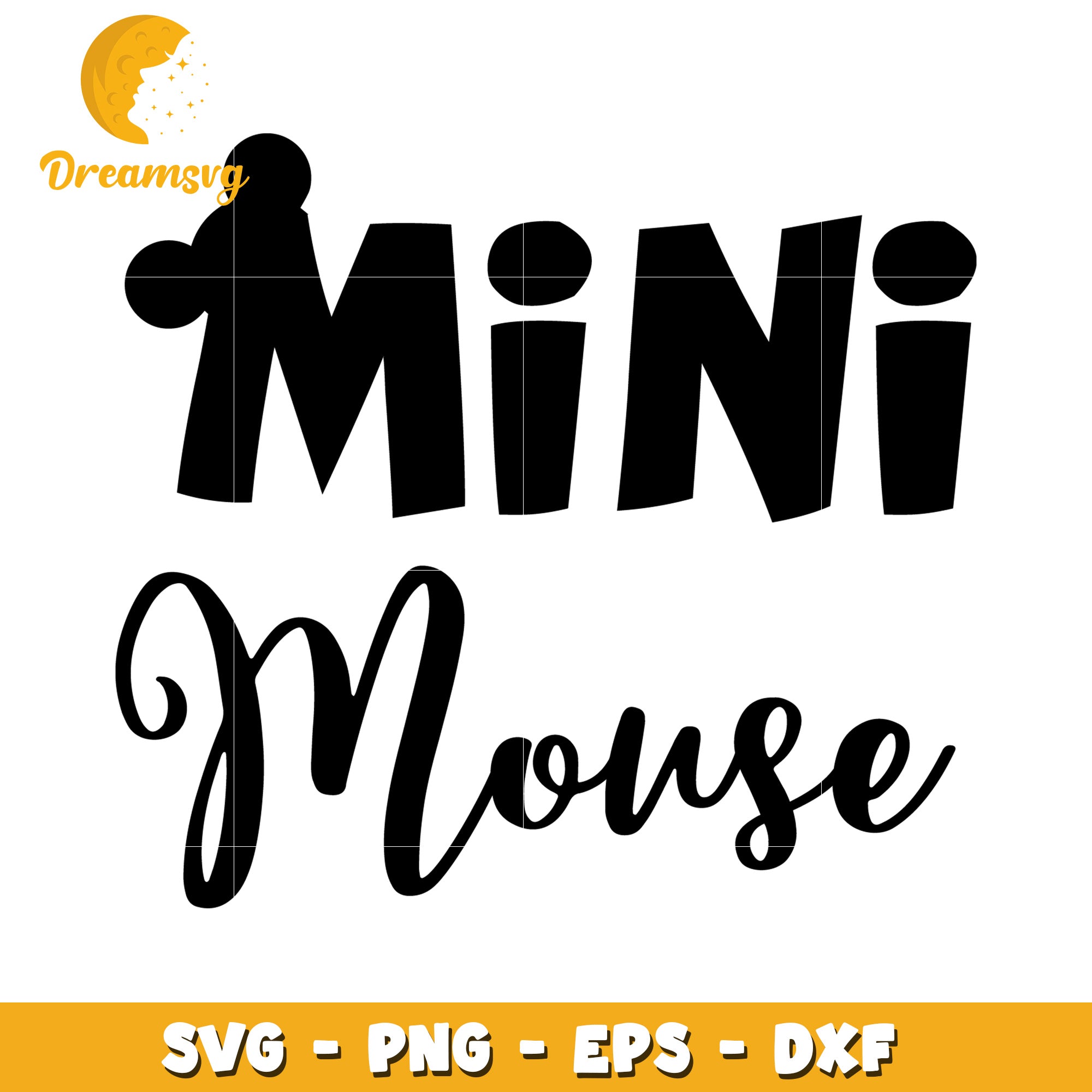 Mini Mouse SVG PNG EPS DXF Cut File – DreamSVG Store