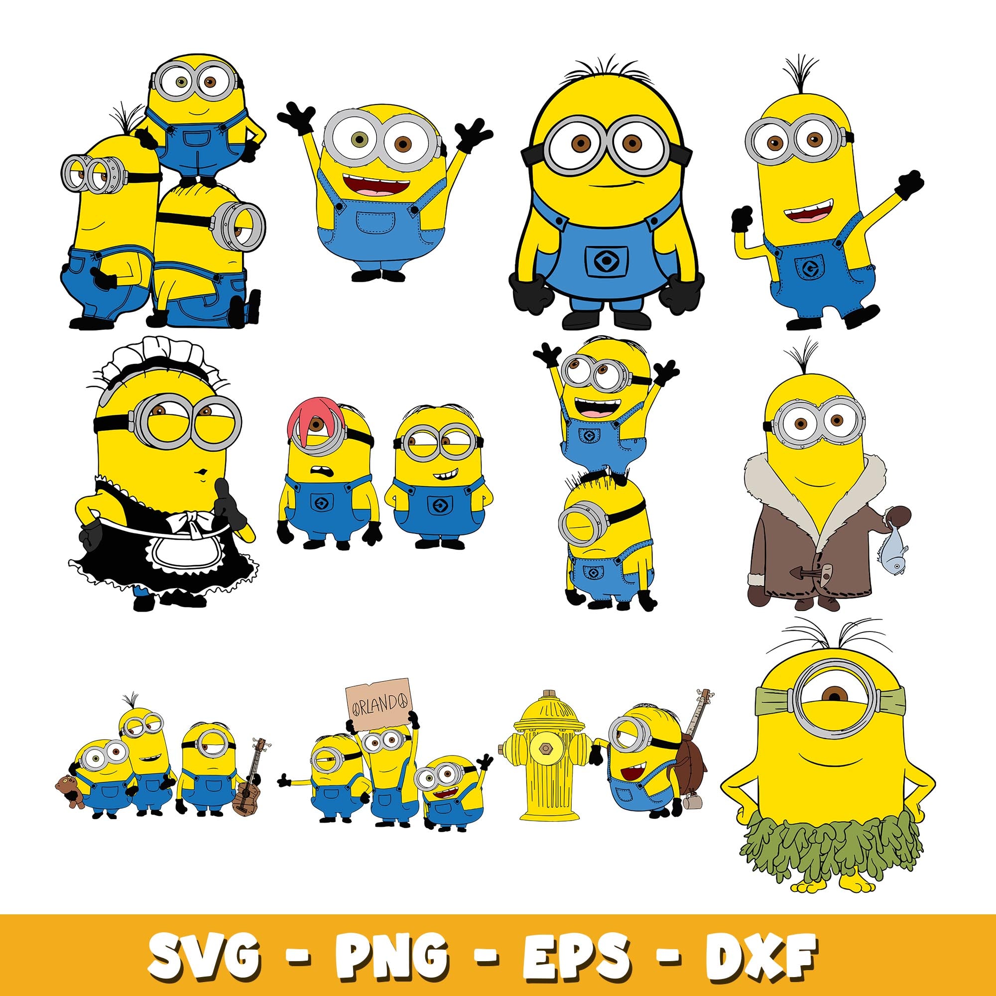Minions Cartoon Characters svg, Minions bundle svg, cartoon svg ...