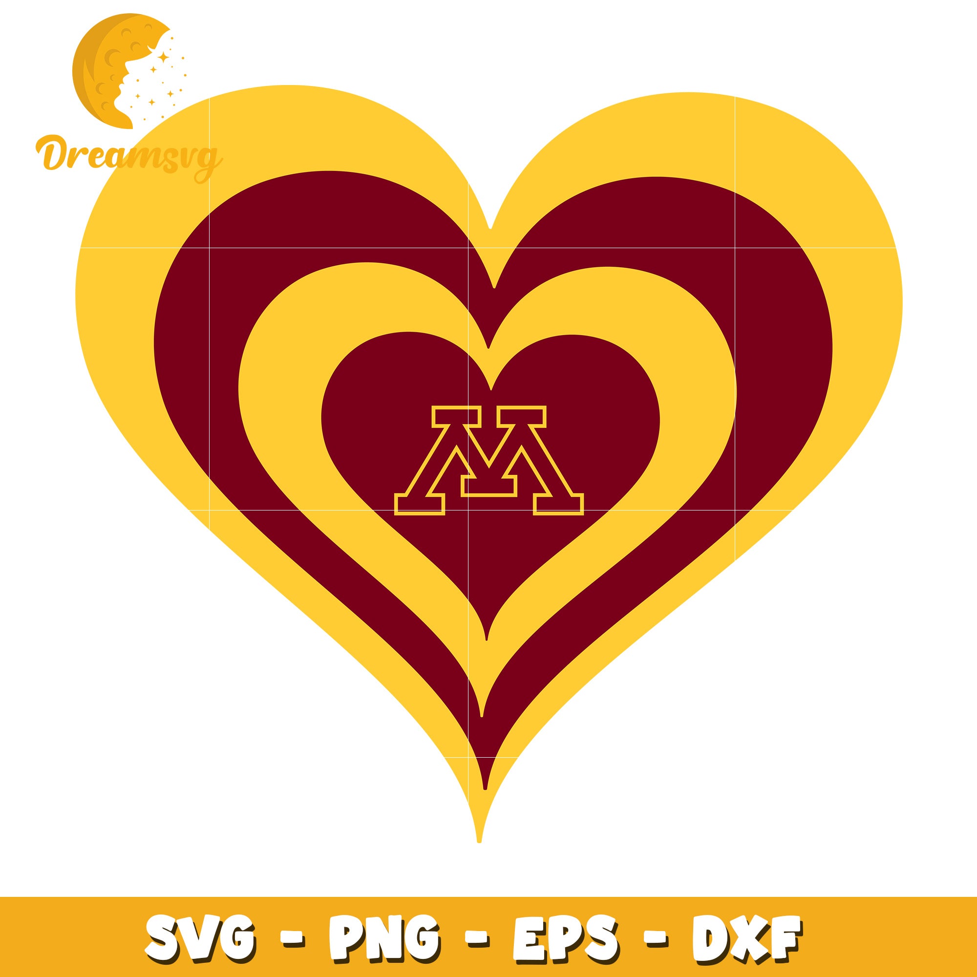 Minnesota Heart SVG PNG EPS DXF – DreamSVG Store