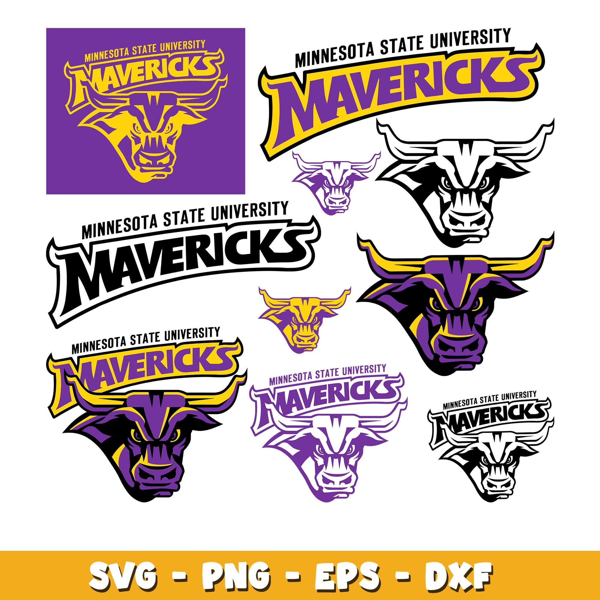 Minnesota state mavericks Bundle svg, Minnesota state mavericks logo s ...