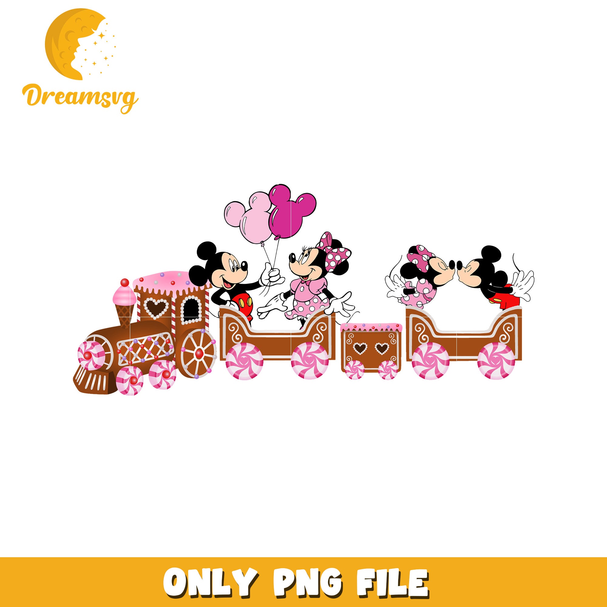 Minnie Mickey Candy Train PNG – DreamSVG Store