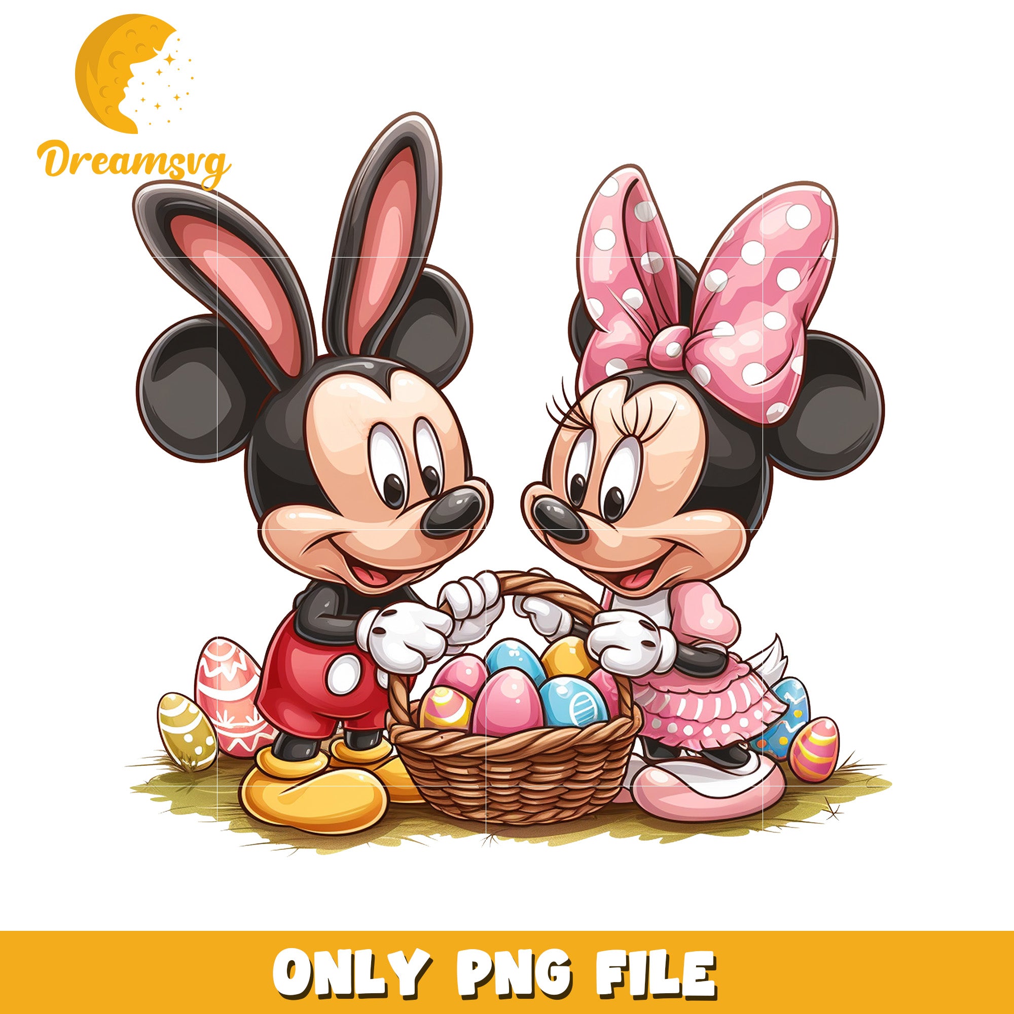 Minnie Mickey Easter PNG Eggs Basket – DreamSVG Store