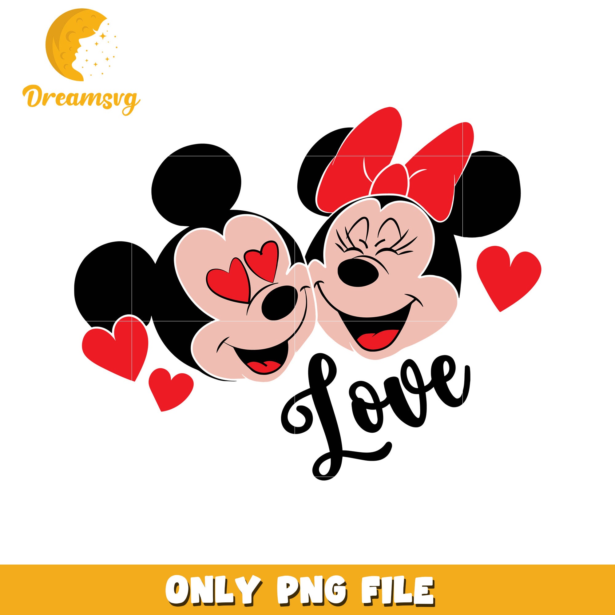 Minnie Mickey Love PNG Valentines – DreamSVG Store
