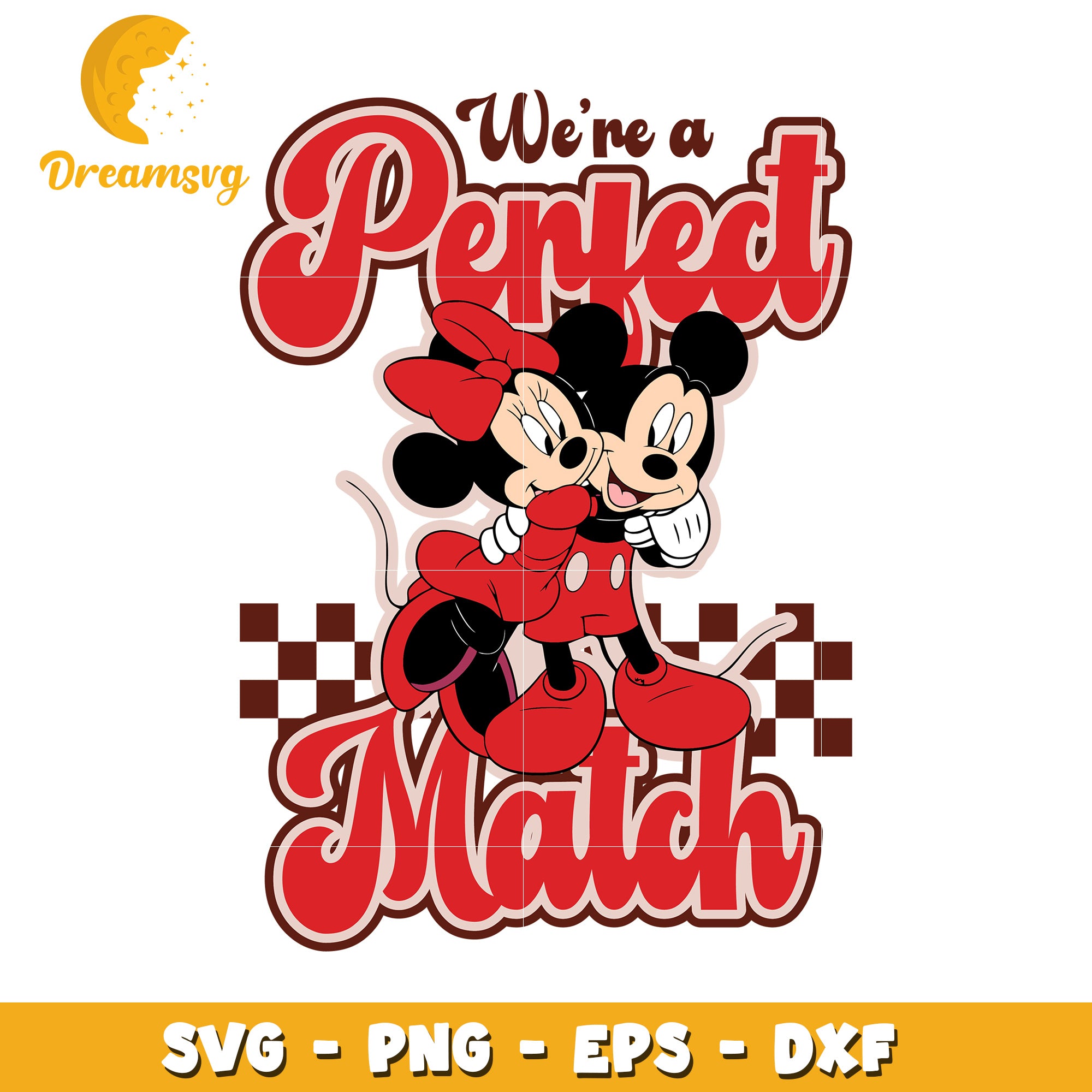 Minnie Mickey Perfect Match SVG PNG EPS DXF – DreamSVG Store