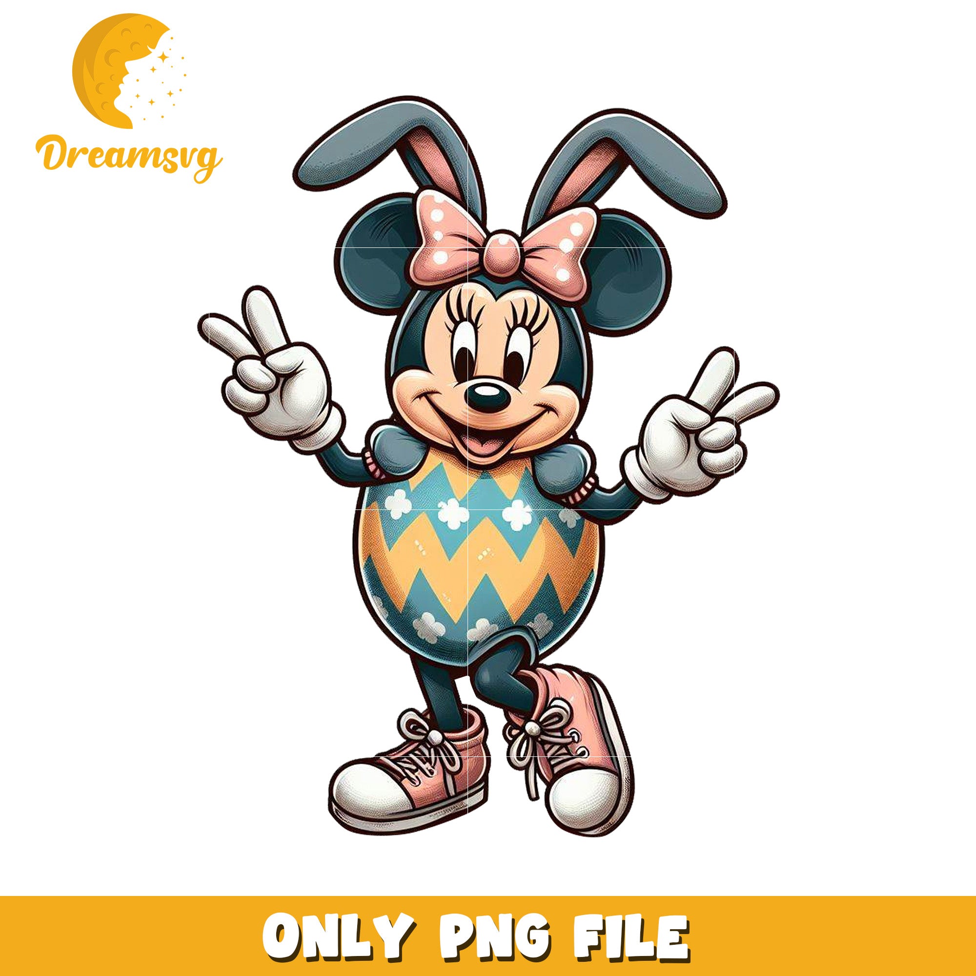 Minnie Mouse Easter Bunny PNG – DreamSVG Store
