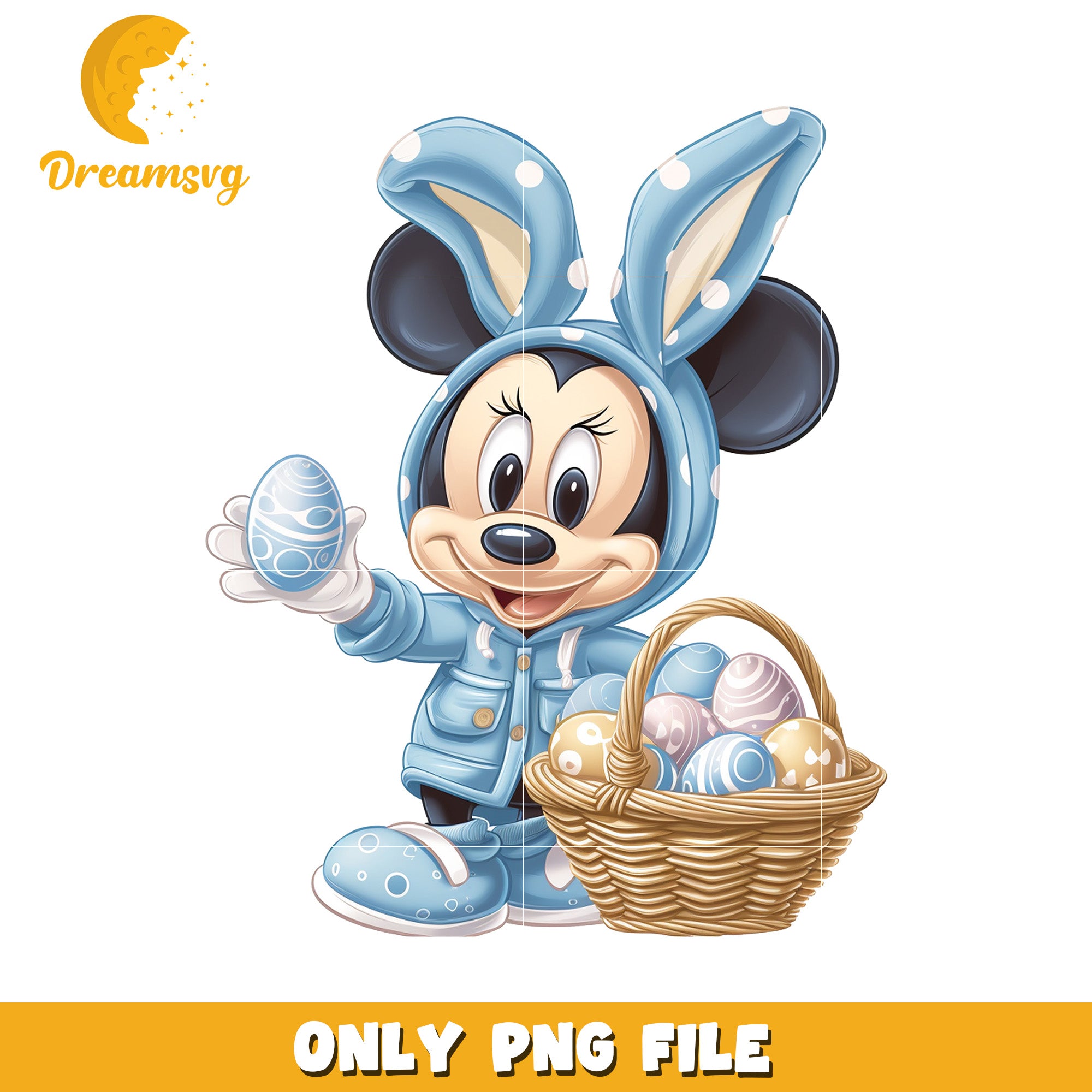 Minnie Mouse Easter Bunny PNG File for Crafts and Designs – DreamSVG Store