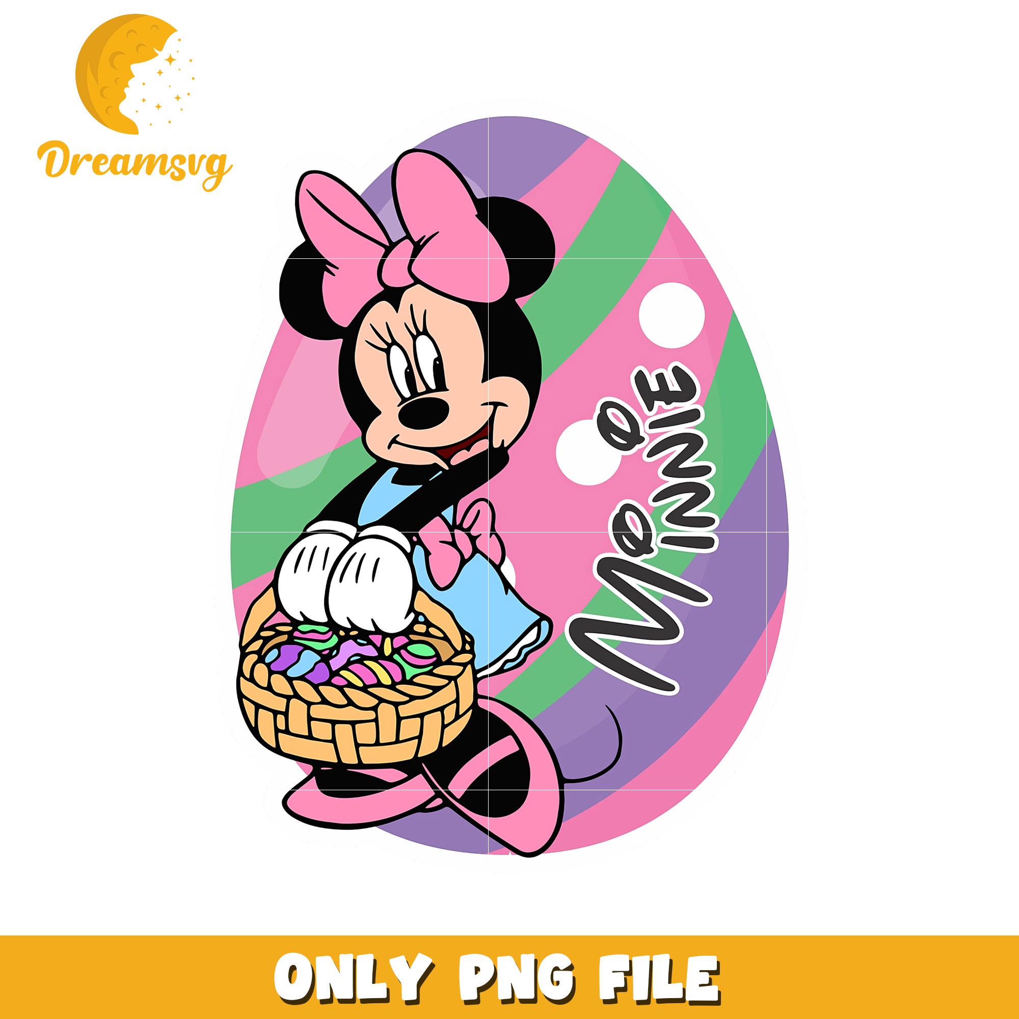 Minnie Mouse Easter Egg PNG – DreamSVG Store