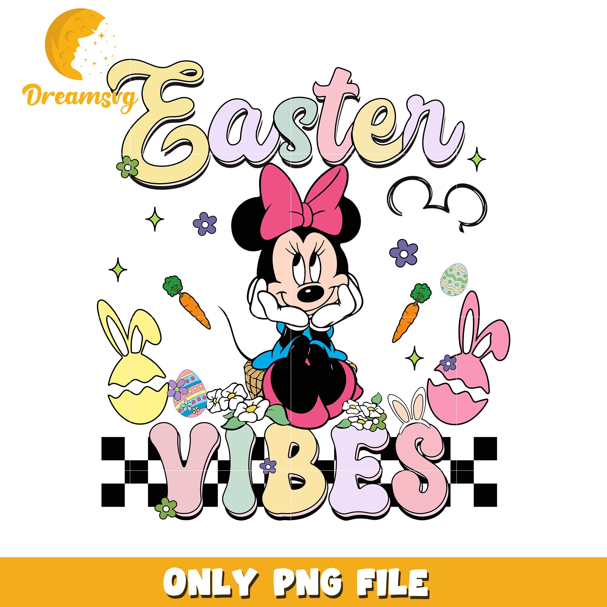Minnie Mouse Easter Vibes PNG – DreamSVG Store