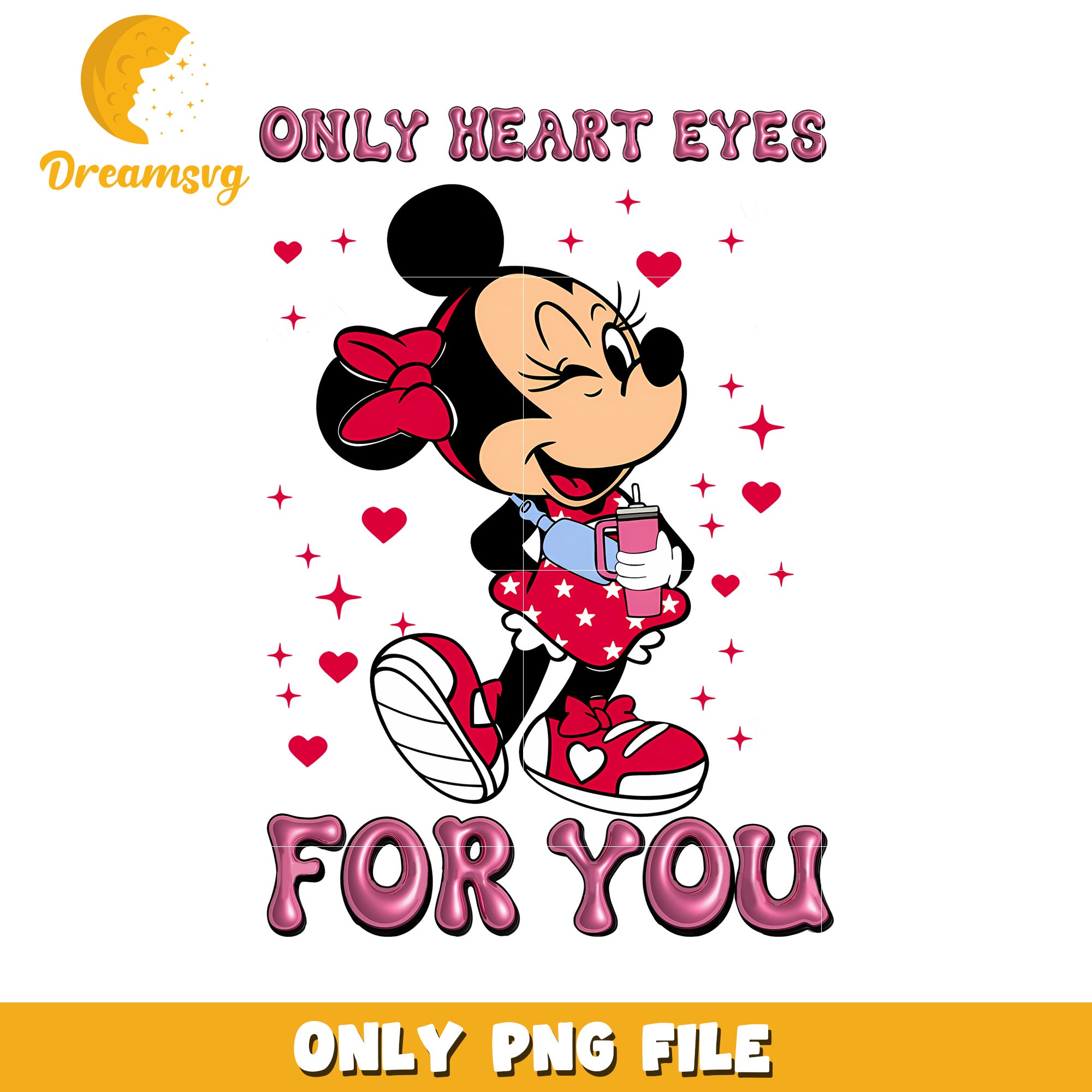 Minnie Mouse Heart Eyes PNG – DreamSVG Store