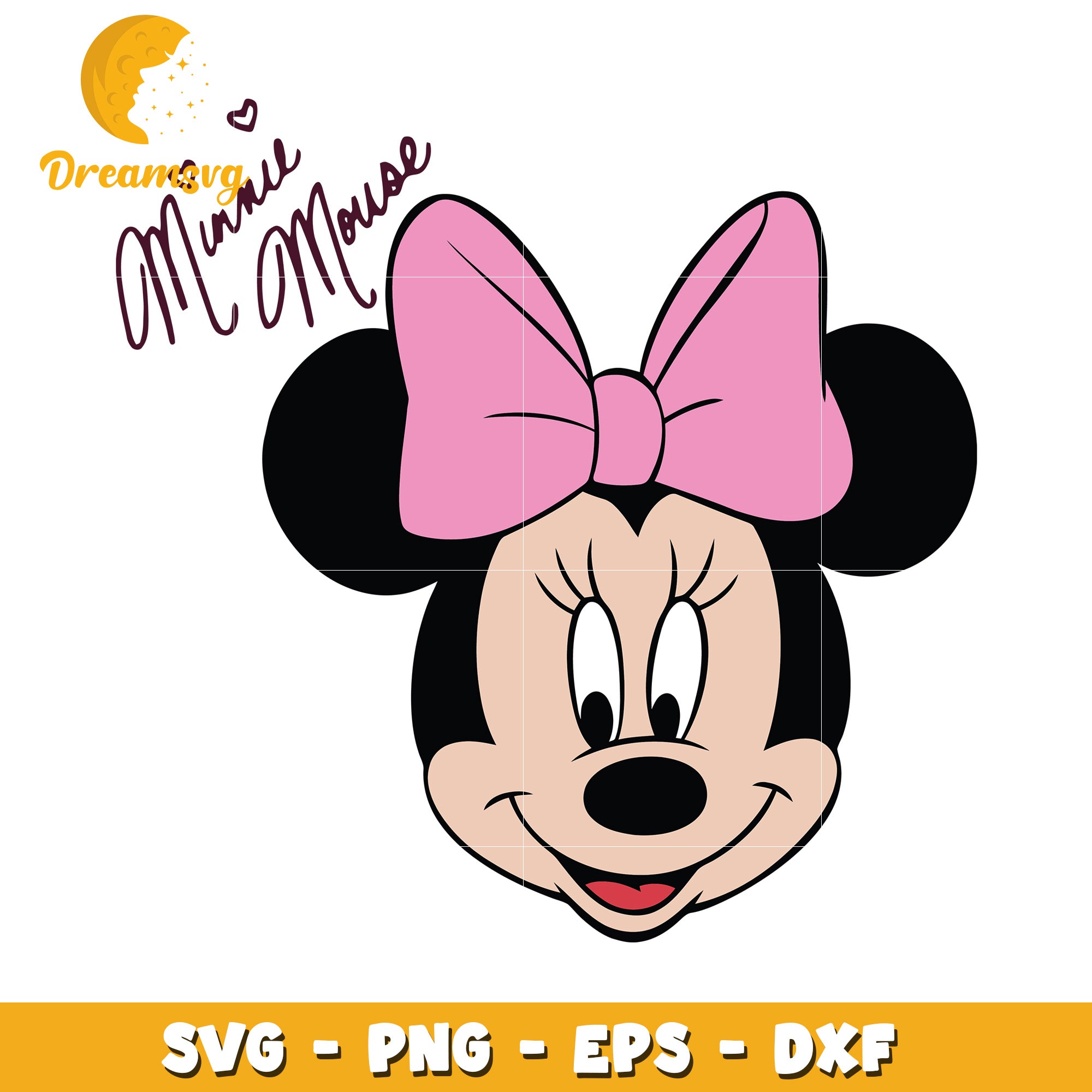 Minnie Mouse SVG Cut File Cute Print for Crafts and Designs – DreamSVG ...