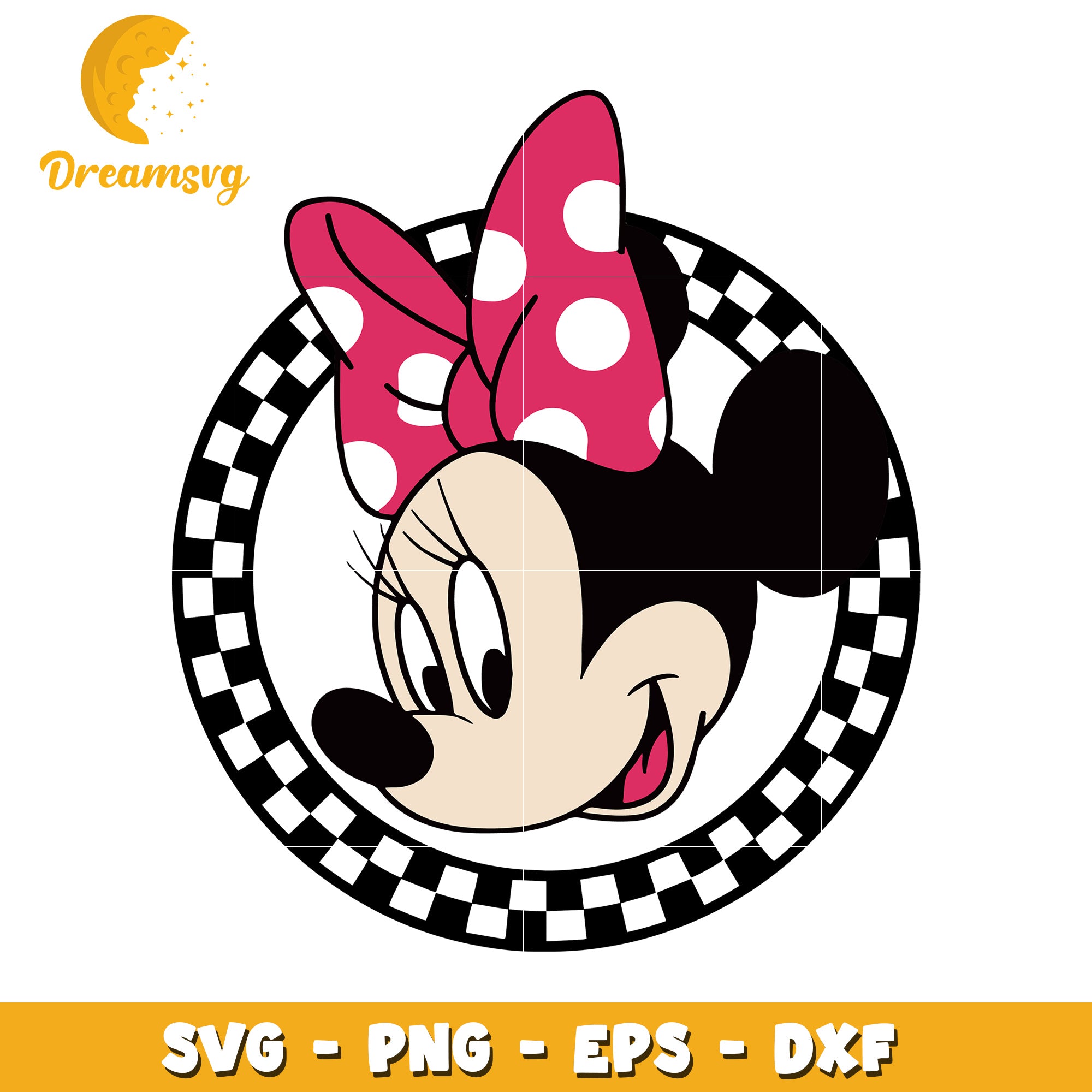 Minnie Mouse SVG Design Cute Character for Crafting Projects – DreamSVG ...