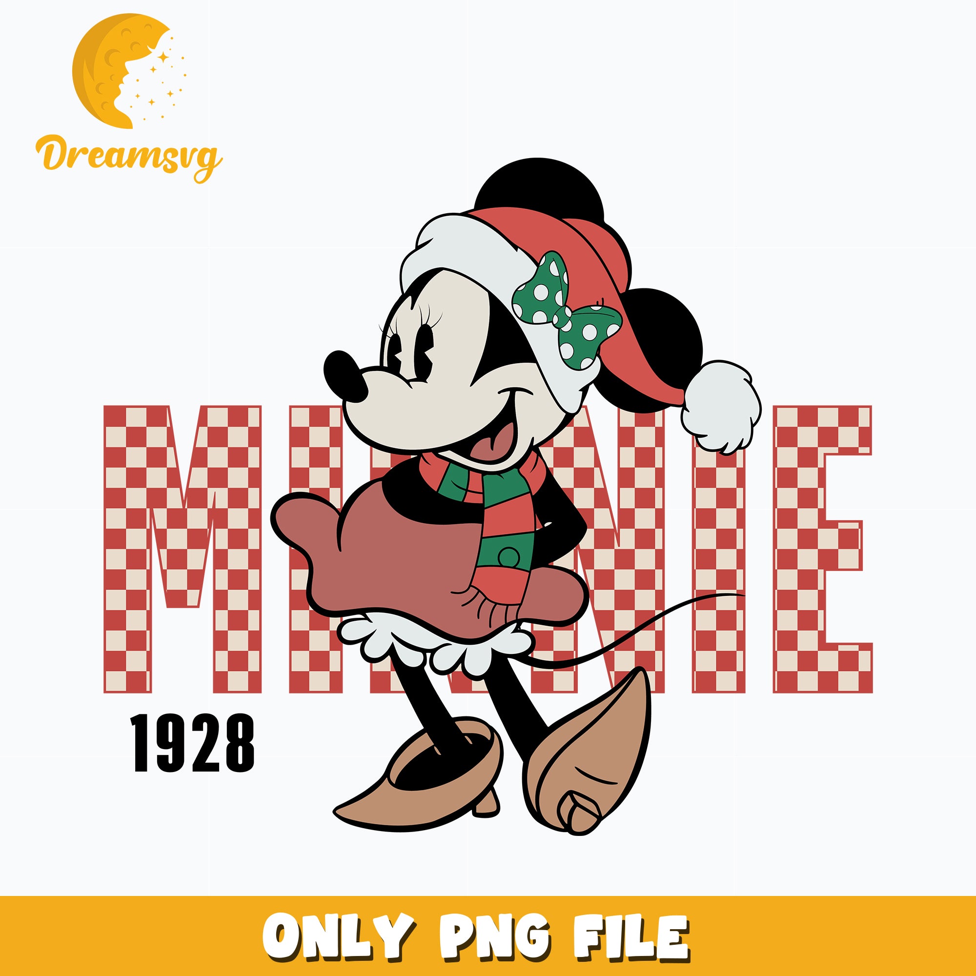 Retro Minnie Mouse Svg