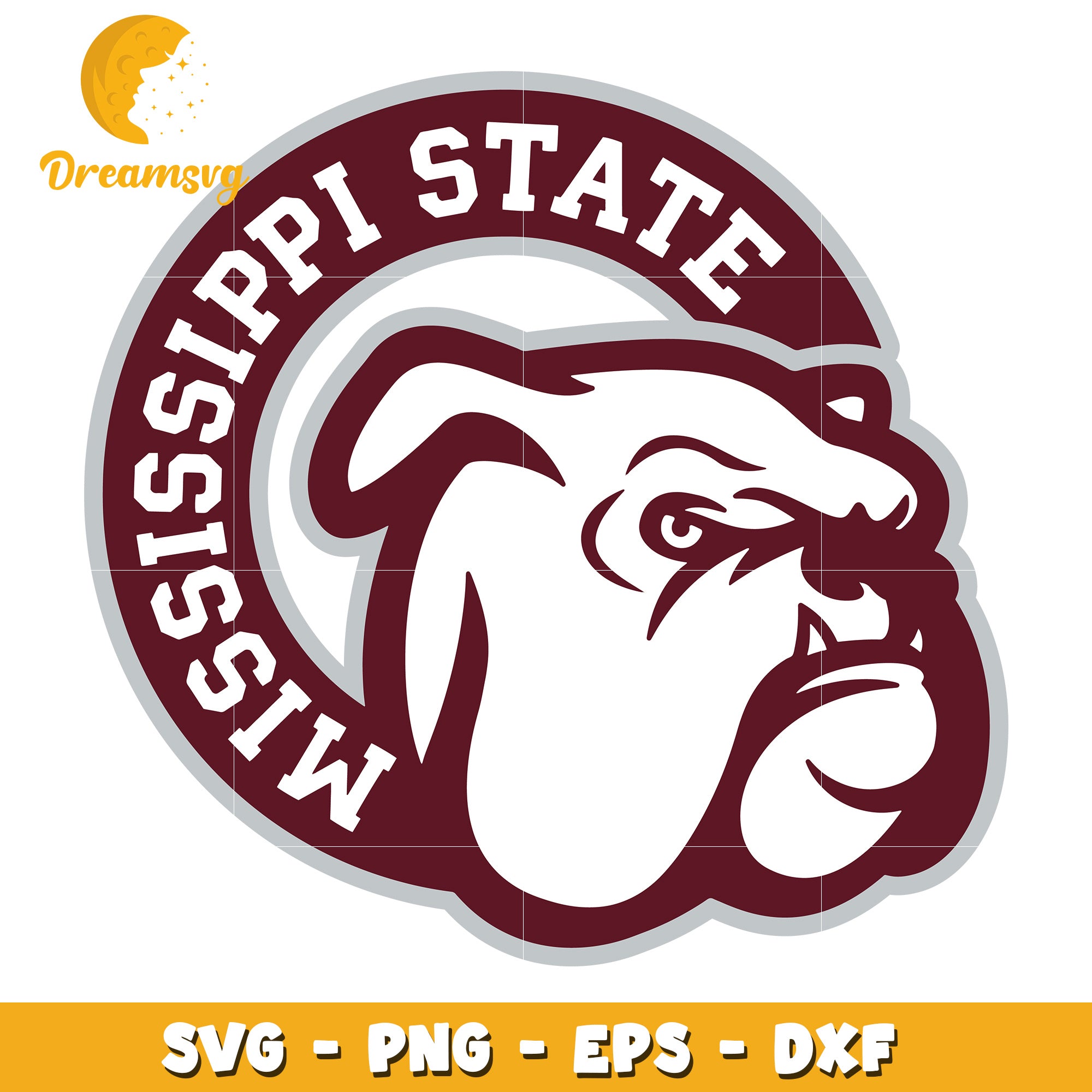 Mississippi State Bulldog Logo SVG Design for Fans and Crafts ...