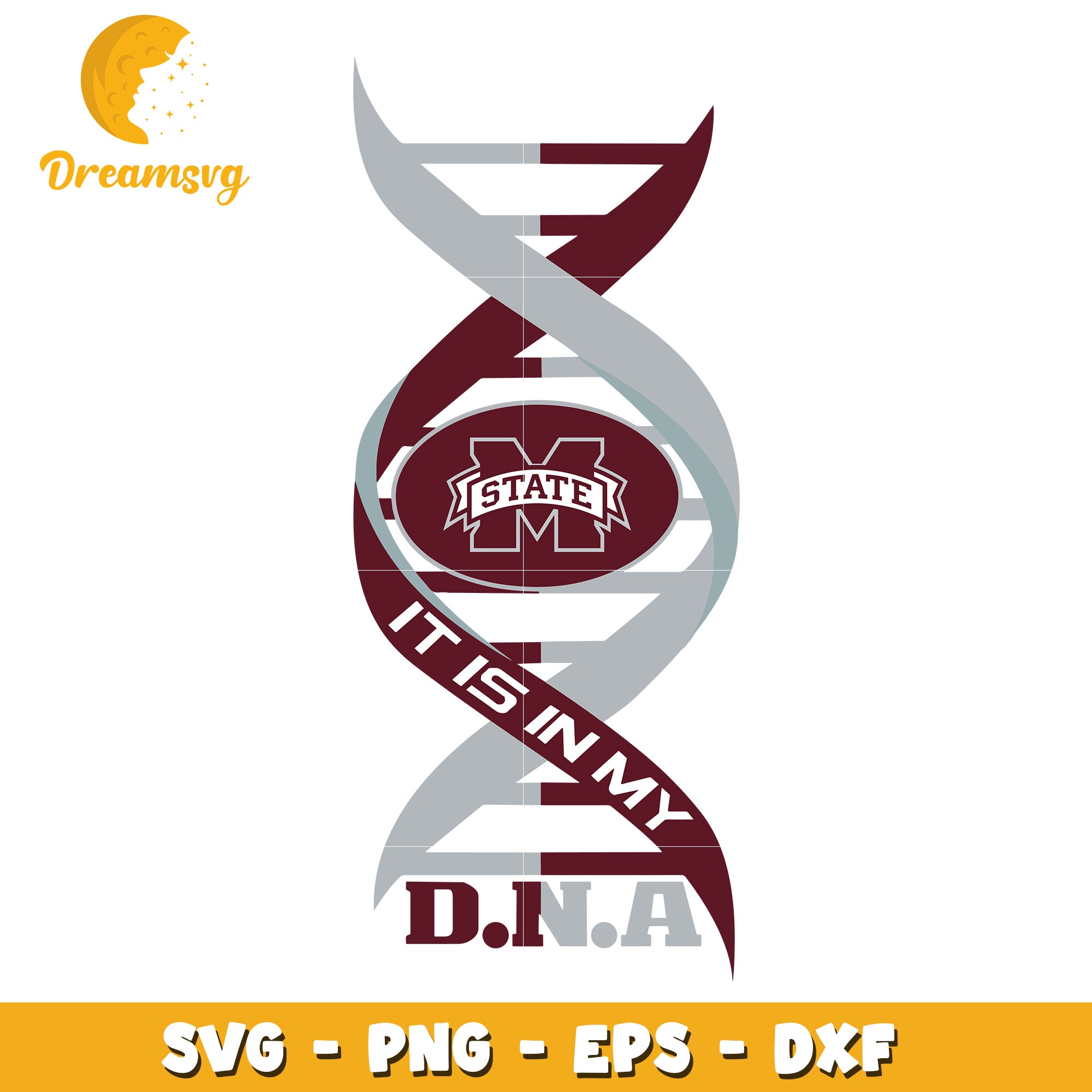 Mississippi State DNA SVG Cut File – DreamSVG Store