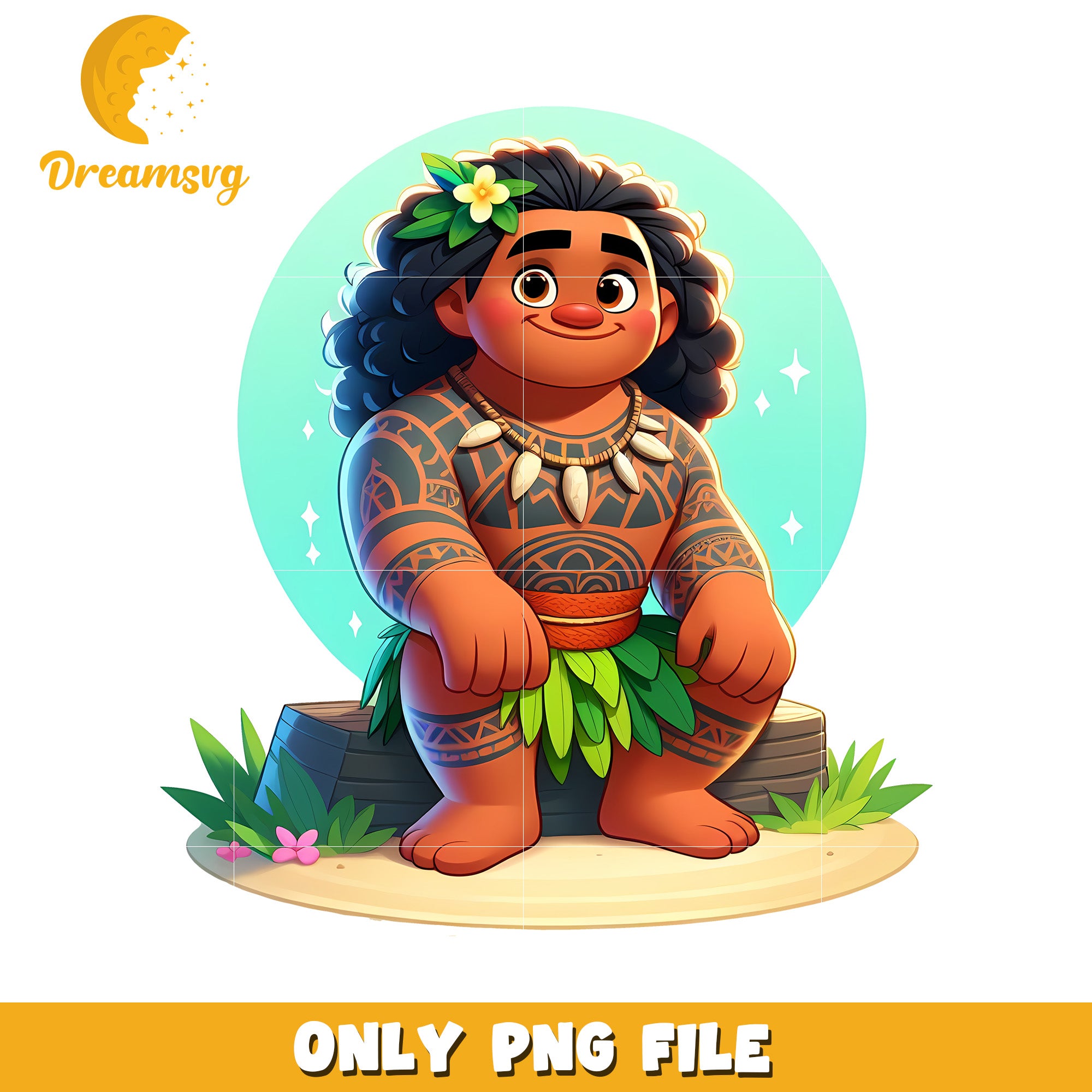 Moana PNG Cartoon Illustration – DreamSVG Store