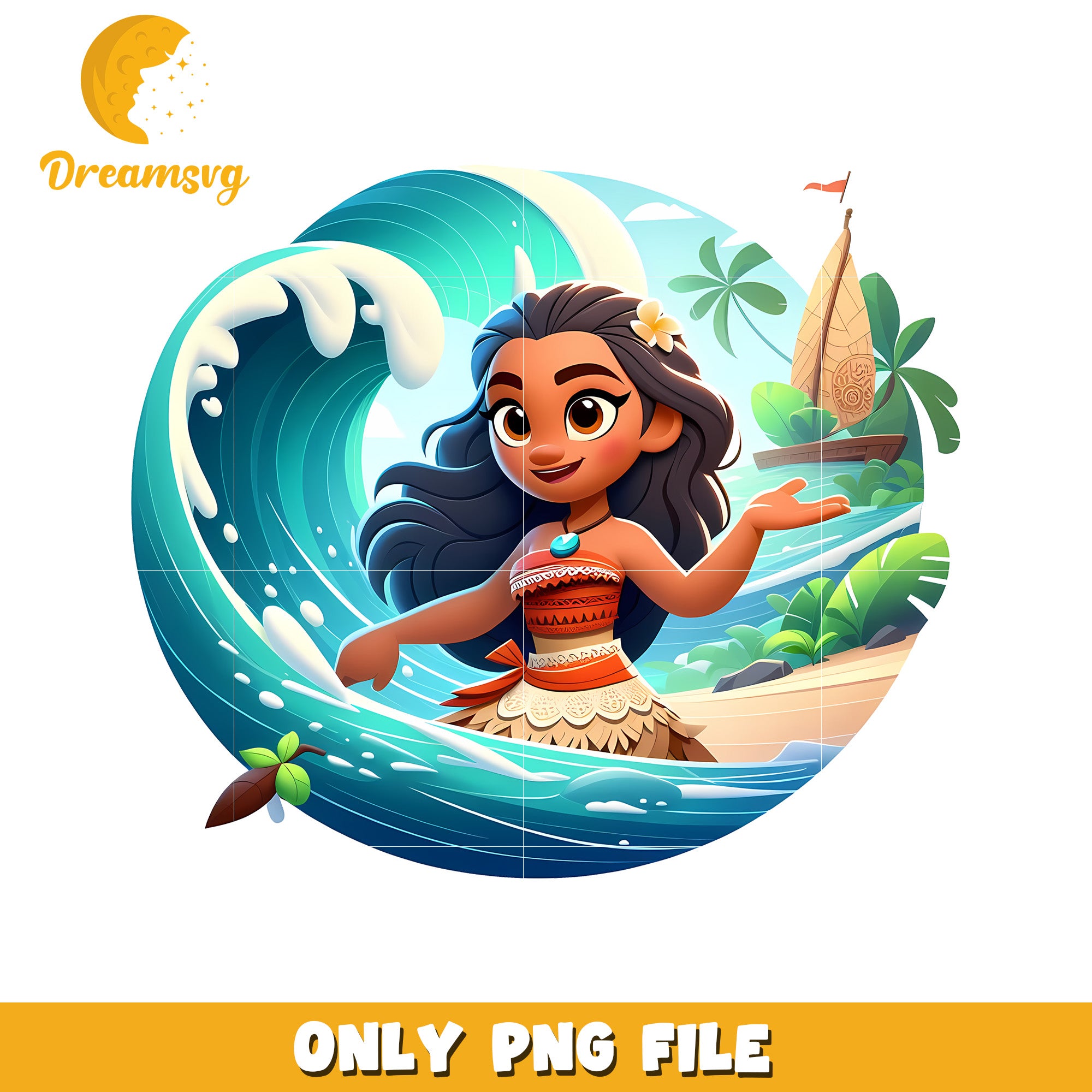 Moana PNG Clipart Ocean Wave – DreamSVG Store