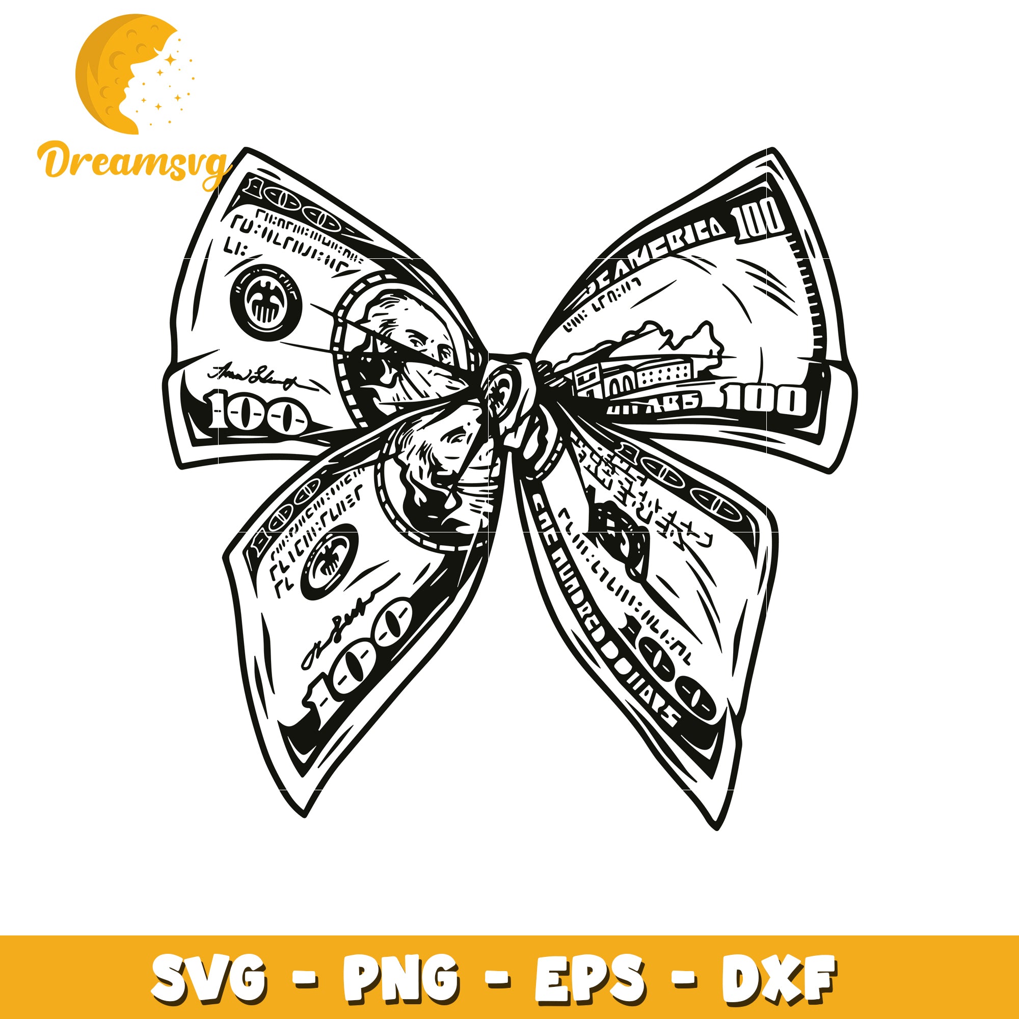 Money bow svg design, money bow svg, money ribbon svg – DreamSVG Store