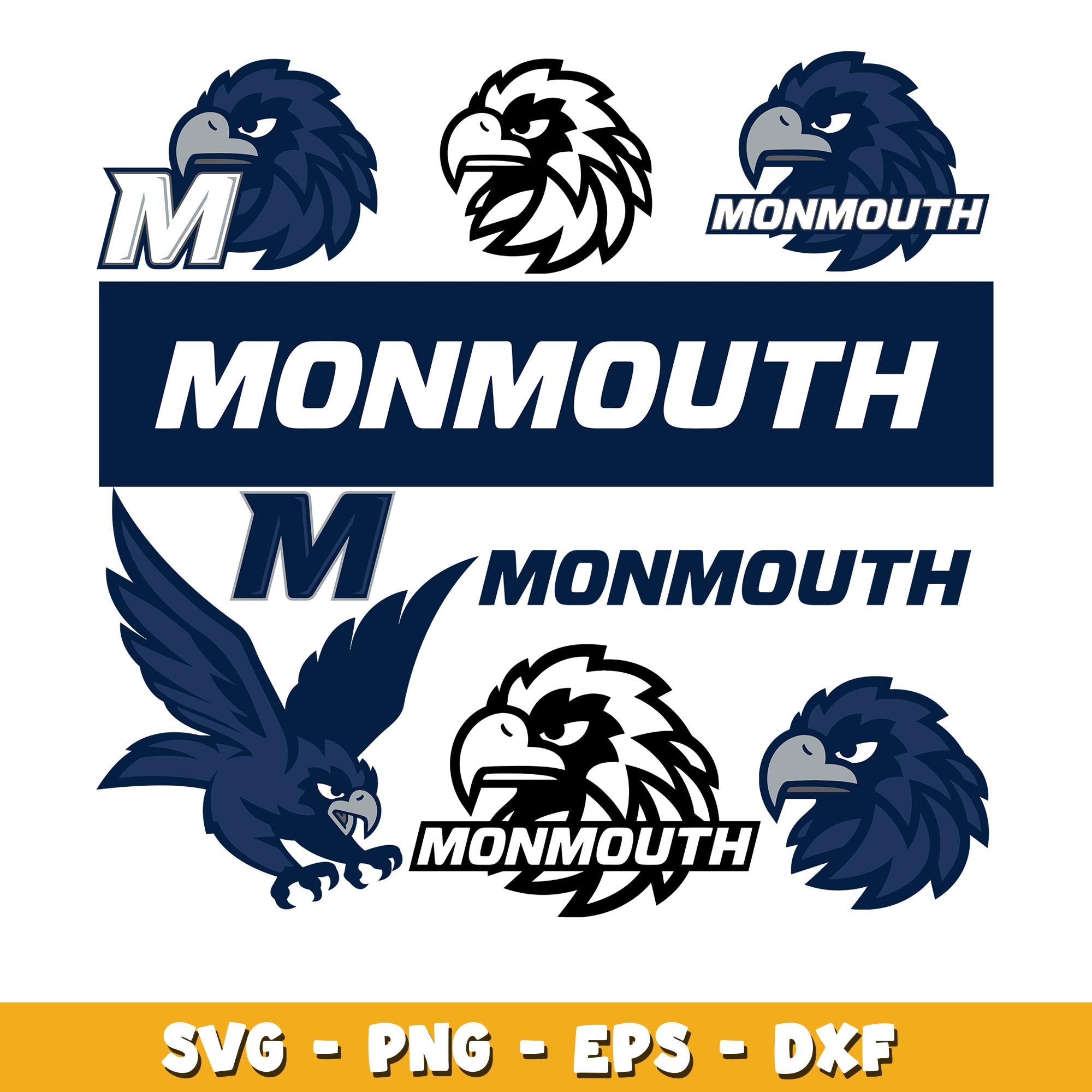 Monmouth University New Logo Vintage Monmouth College Logo