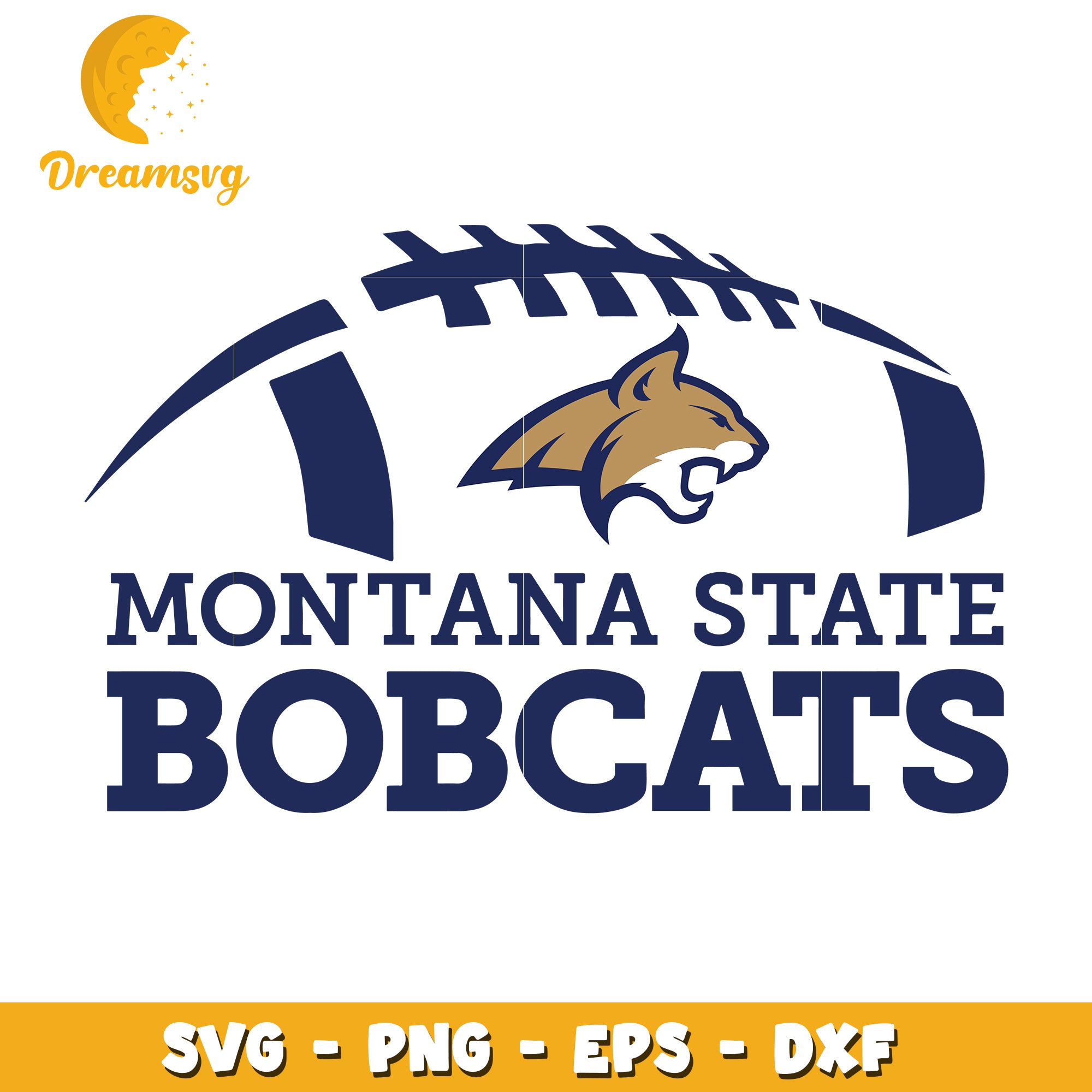 Montana State Bobcats SVG Football Logo Design for Fans – DreamSVG Store