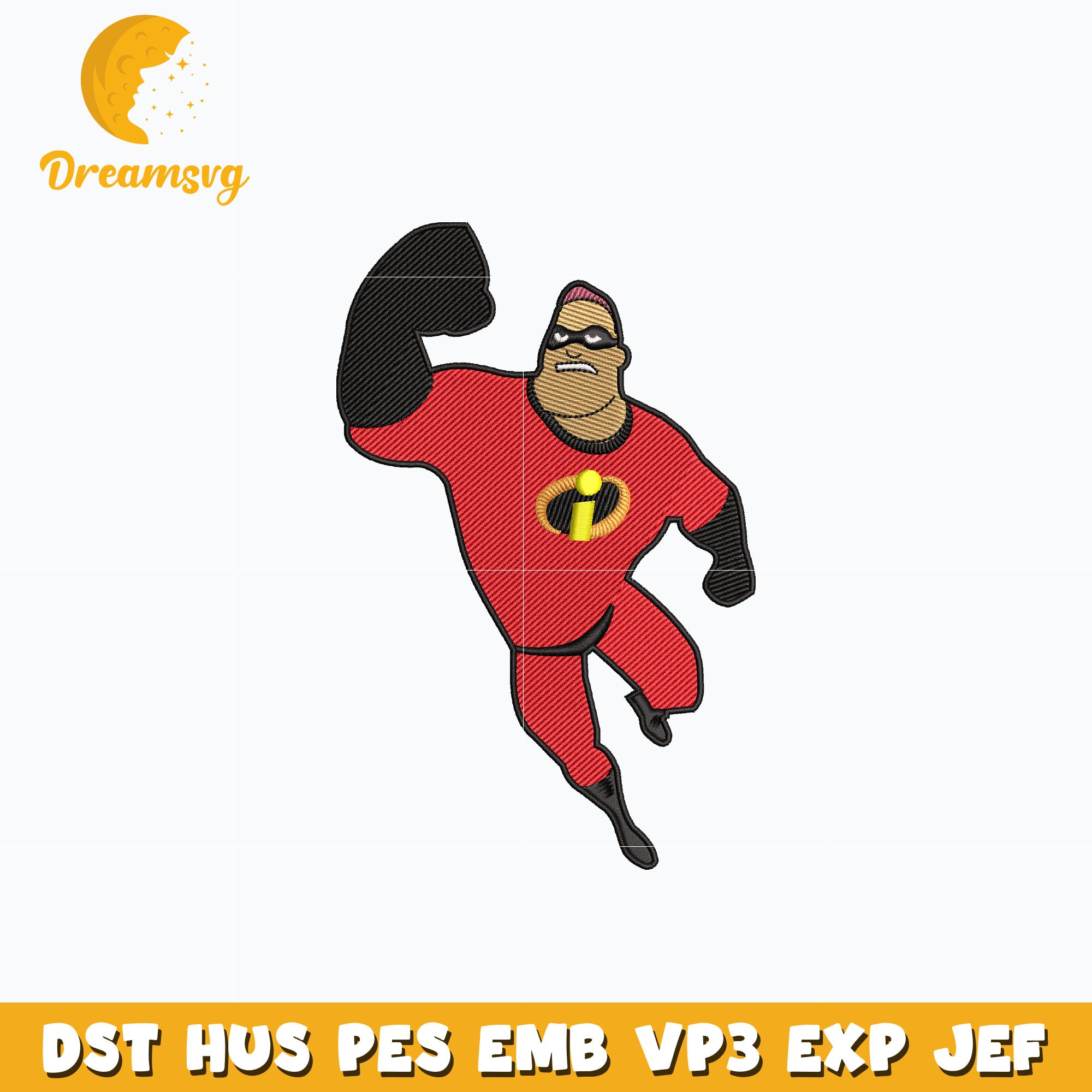 Mr. Incredible embroidery – DreamSVG Store