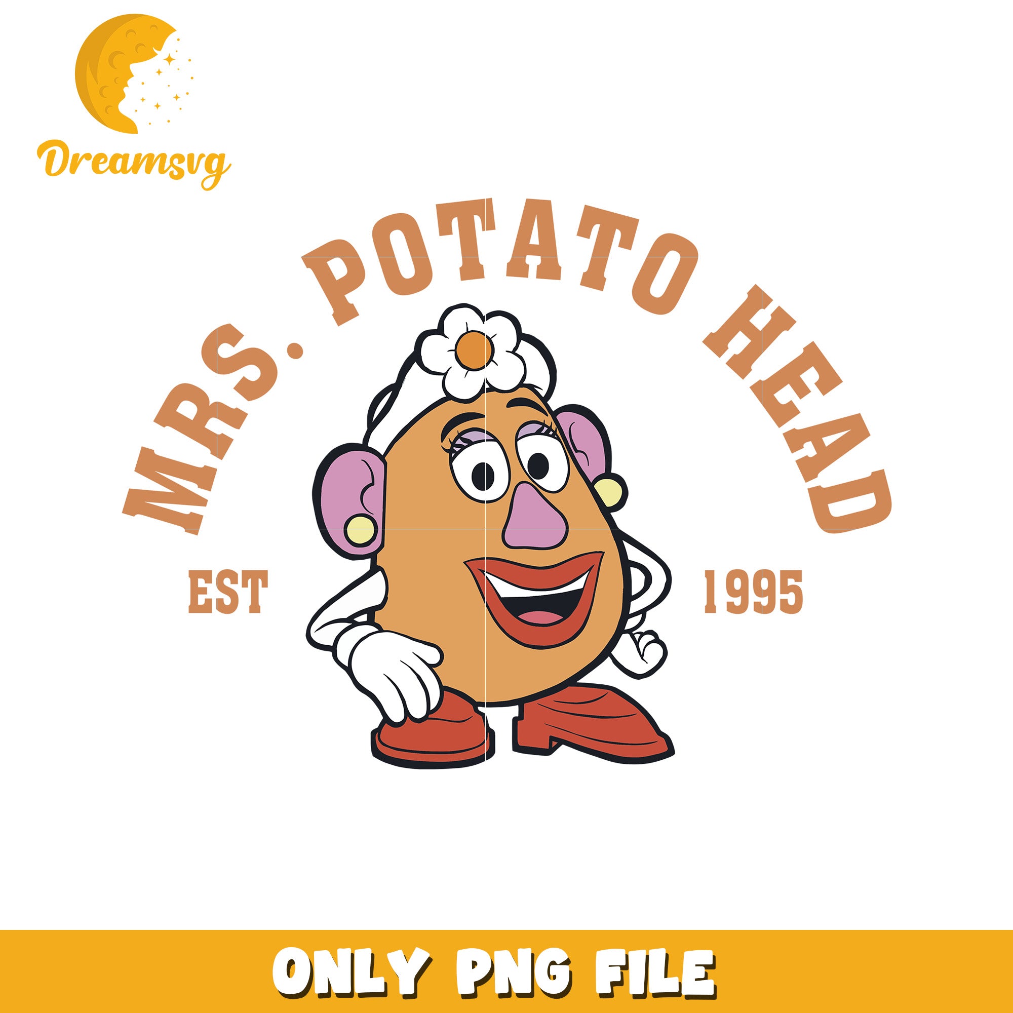 Mrs Potato Head PNG 1995 Design – DreamSVG Store