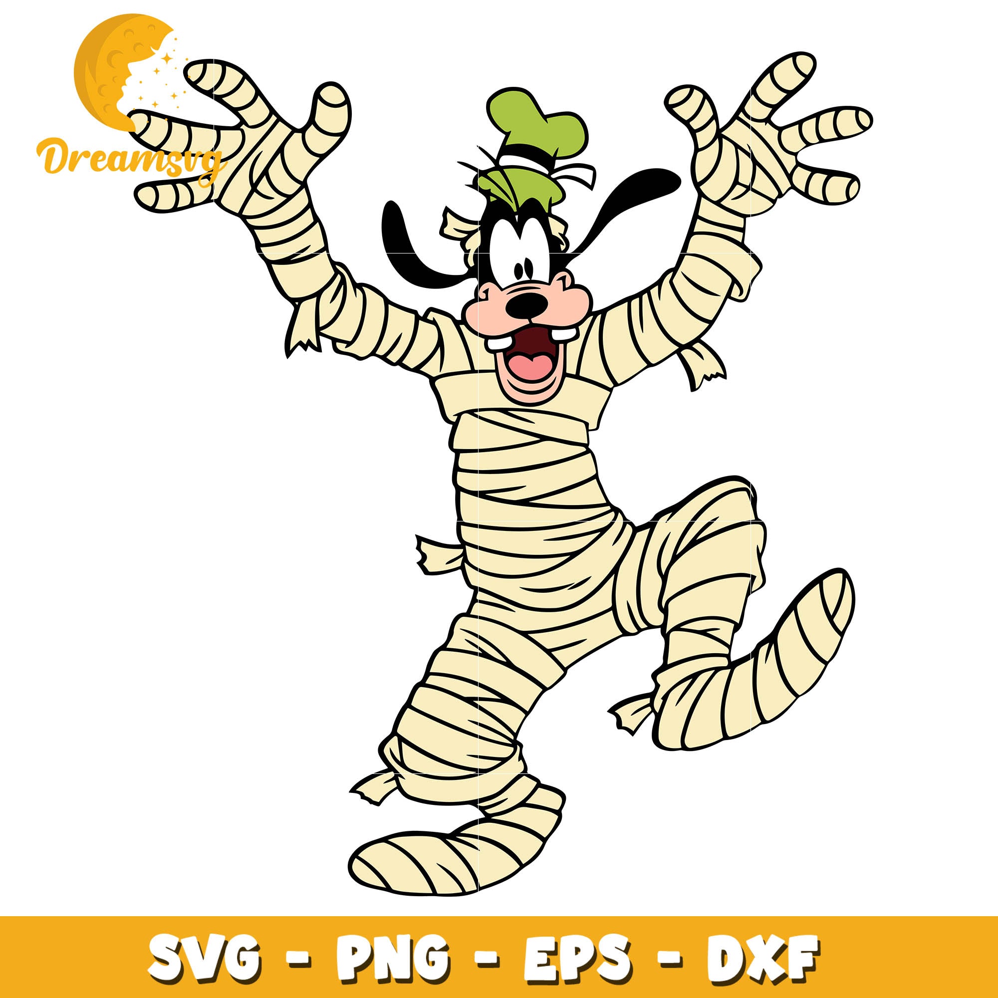 Goofy dog mummy halloween svg – DreamSVG Store