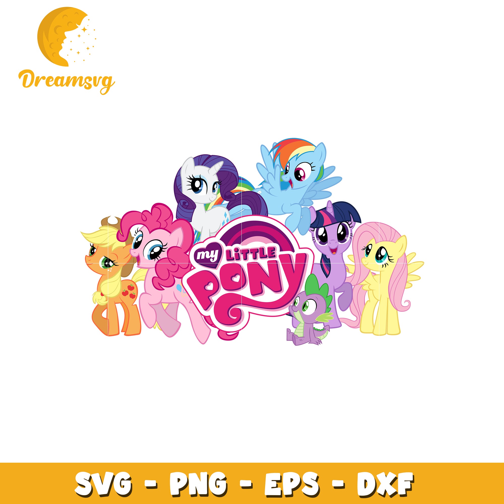 My Little Pony SVG PNG EPS DXF Cut Files – DreamSVG Store