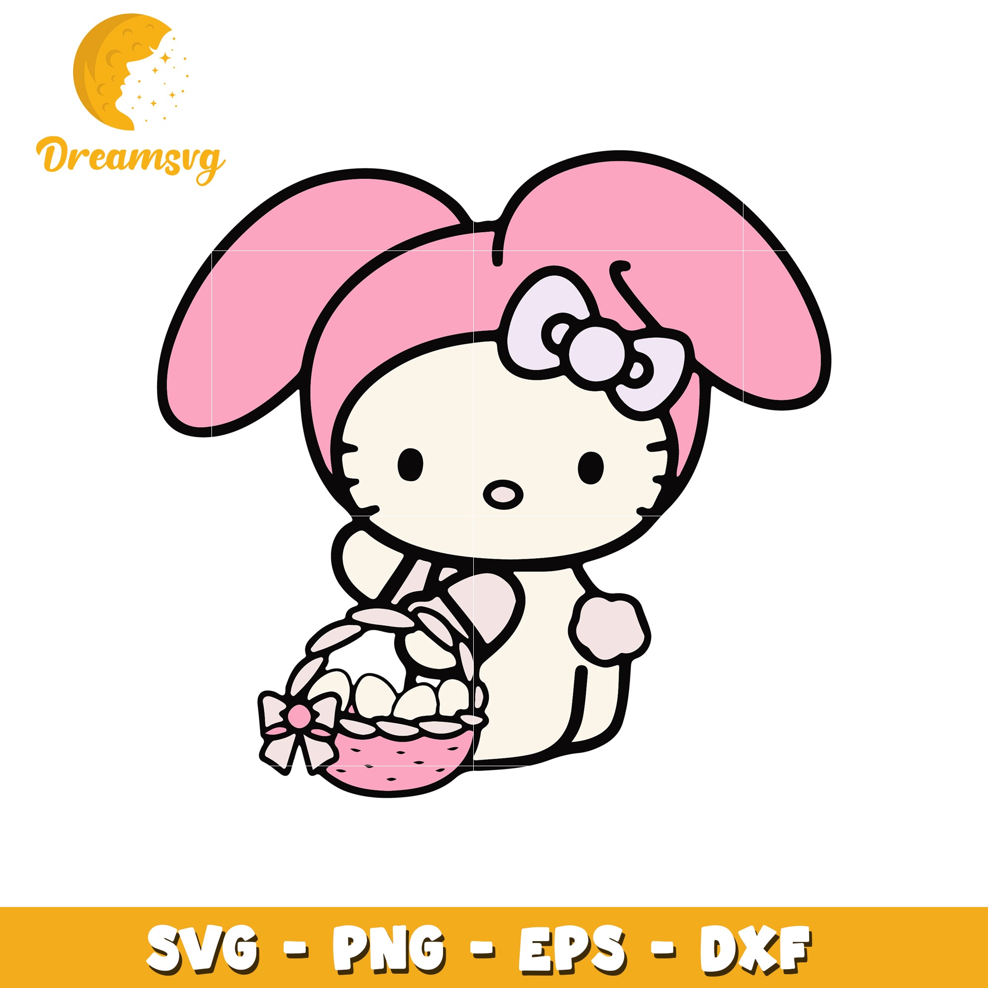 My Melody Easter Bunny SVG PNG EPS DXF – DreamSVG Store
