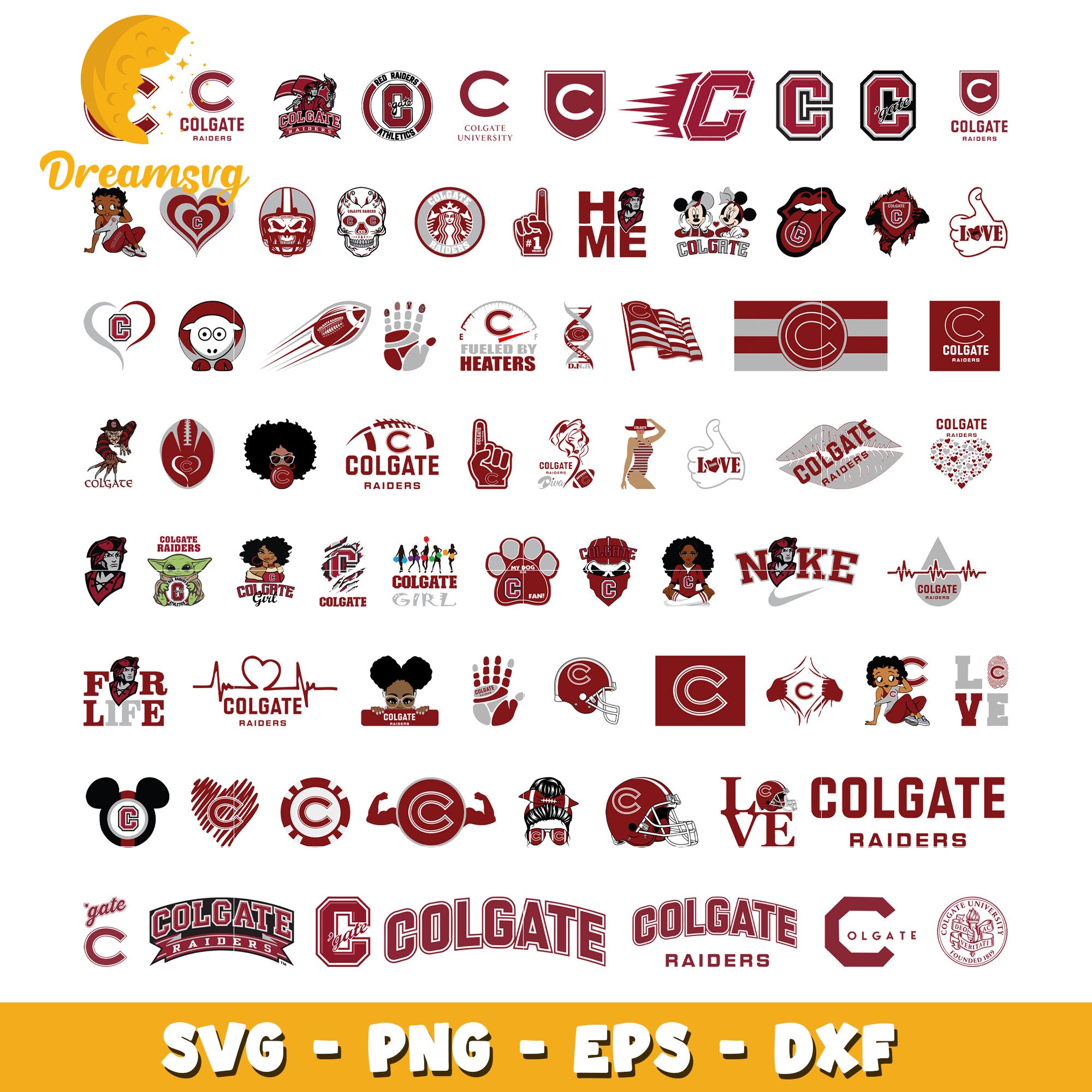 Colgate Raiders logo bundle svg, colgate raiders football svg ...