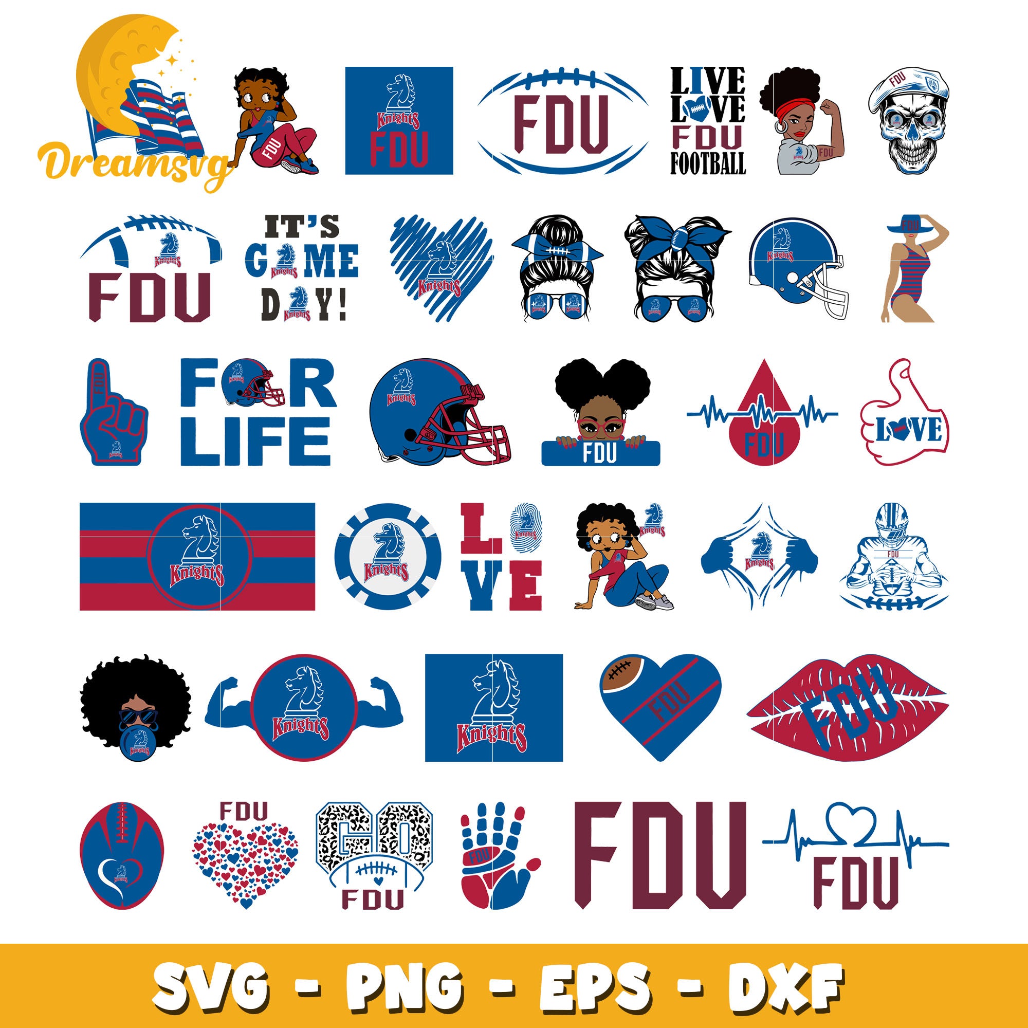 Fairleigh dickinson knights bundle svg, fairleigh dickinson knights sv ...