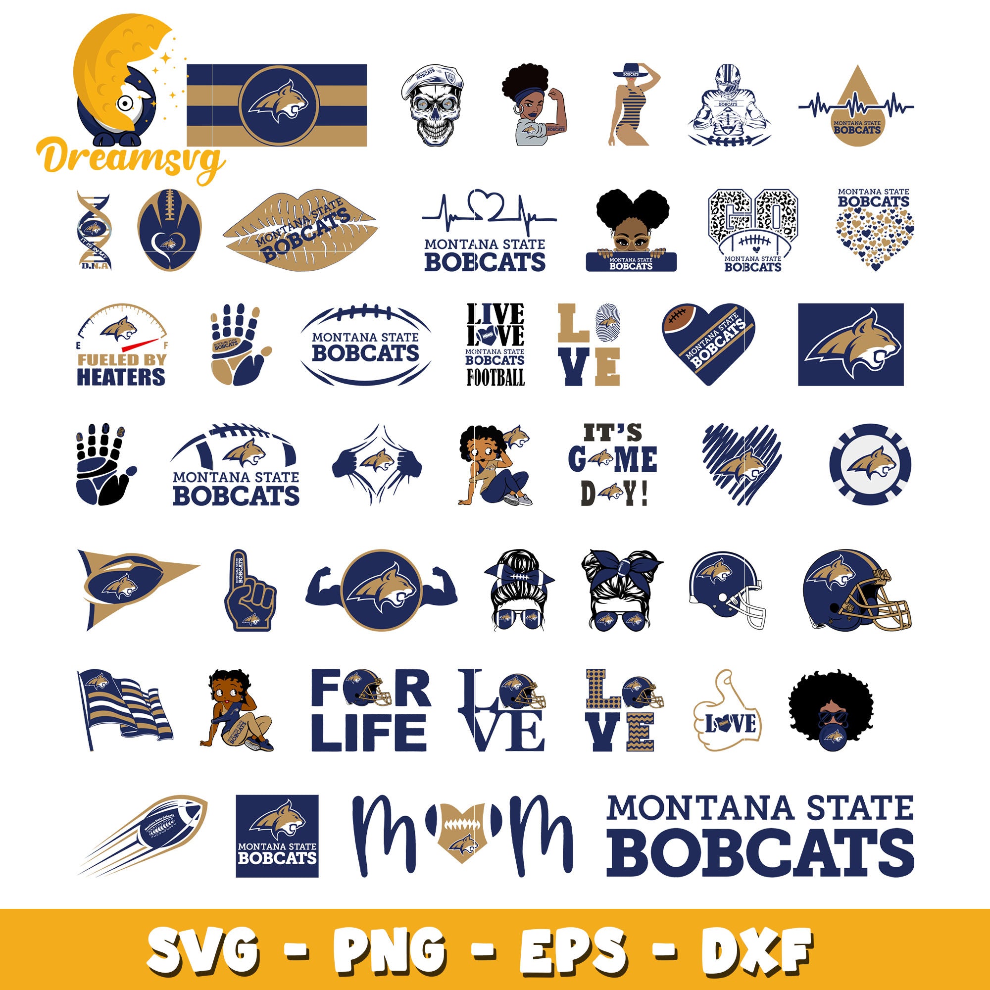 Montana state bobcats logo bundle svg, montana state bobcats svg ...