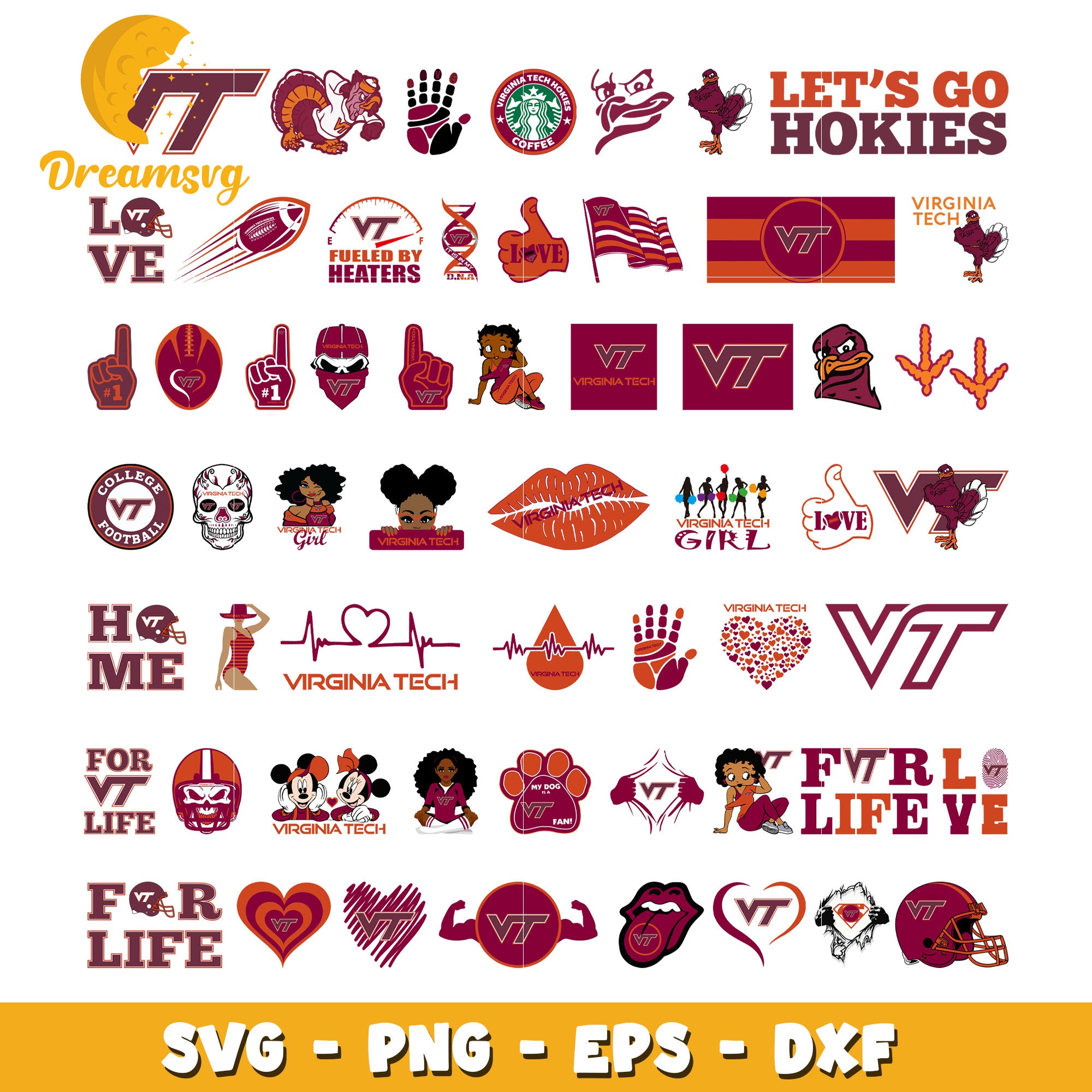 Virginia tech hokies logo bundle svg, virginia tech hokies svg ...