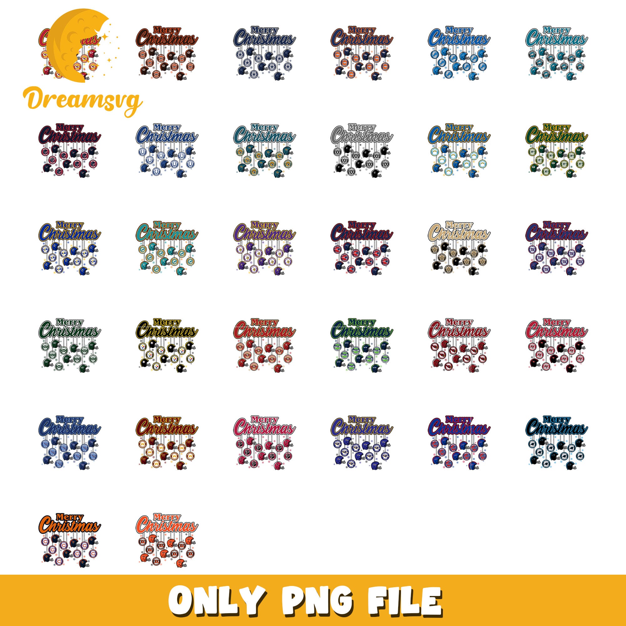 Nfl logo merry christmas design bundle png, christmas png, nfl png ...