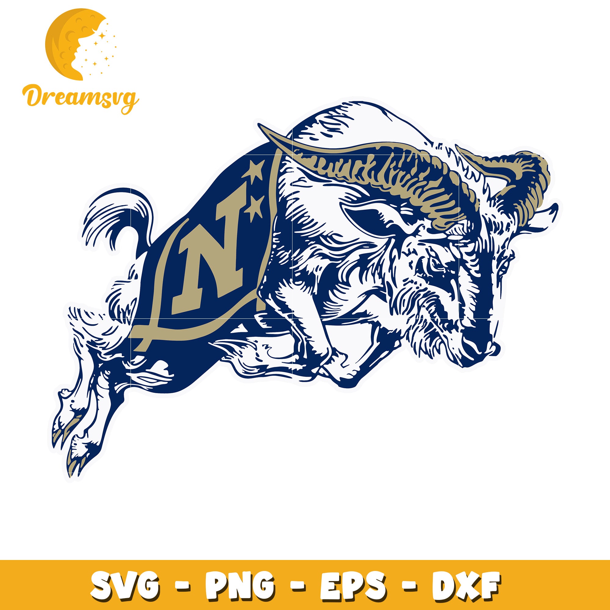 Navy Goat Mascot SVG File for Custom Designs and Crafts – DreamSVG Store