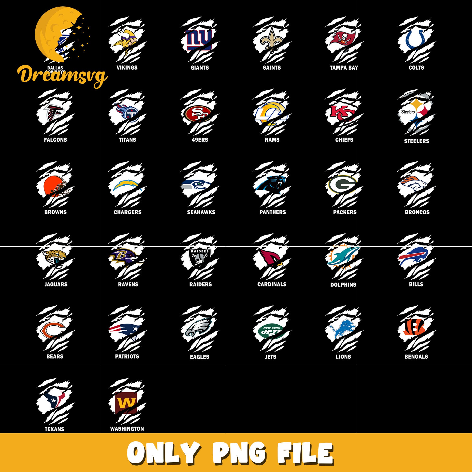 Nfl logo design bundle png, logo nfl design png, nfl png – DreamSVG Store