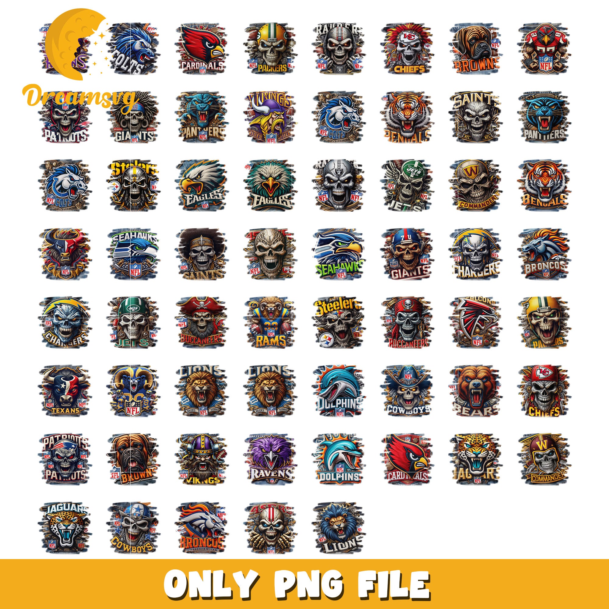 Mascot nfl teams bundle png, mascot design png, nfl png – DreamSVG Store