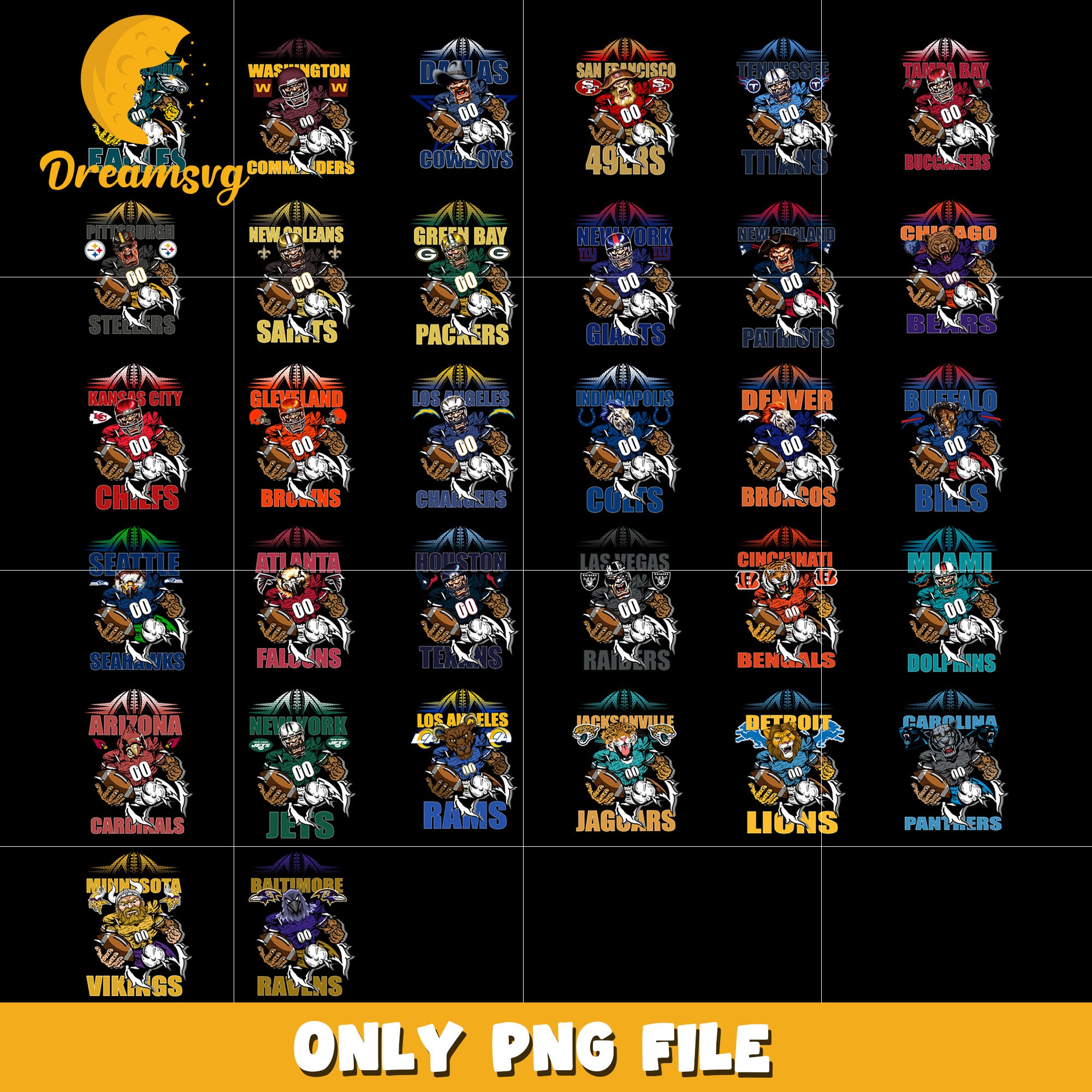 Nfl logo design player bundle png, logo nfl png, nfl png – DreamSVG Store