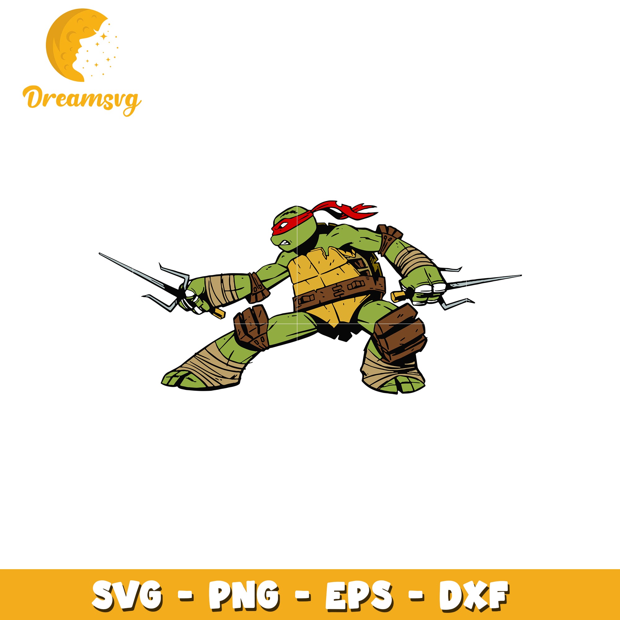 Ninja Turtle Raphael SVG Clipart for Crafting Projects – DreamSVG Store